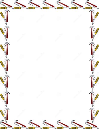 Handyman s tools border stock illustration. Illustration of masculine ...
