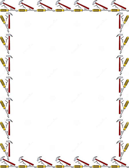 Handyman s tools border stock illustration. Illustration of masculine ...