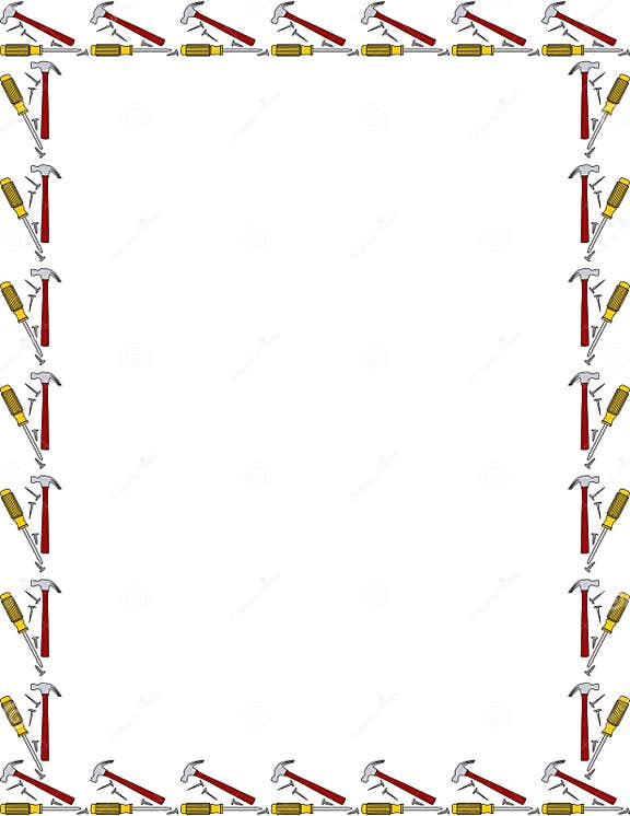 Handyman s tools border stock illustration. Illustration of masculine ...