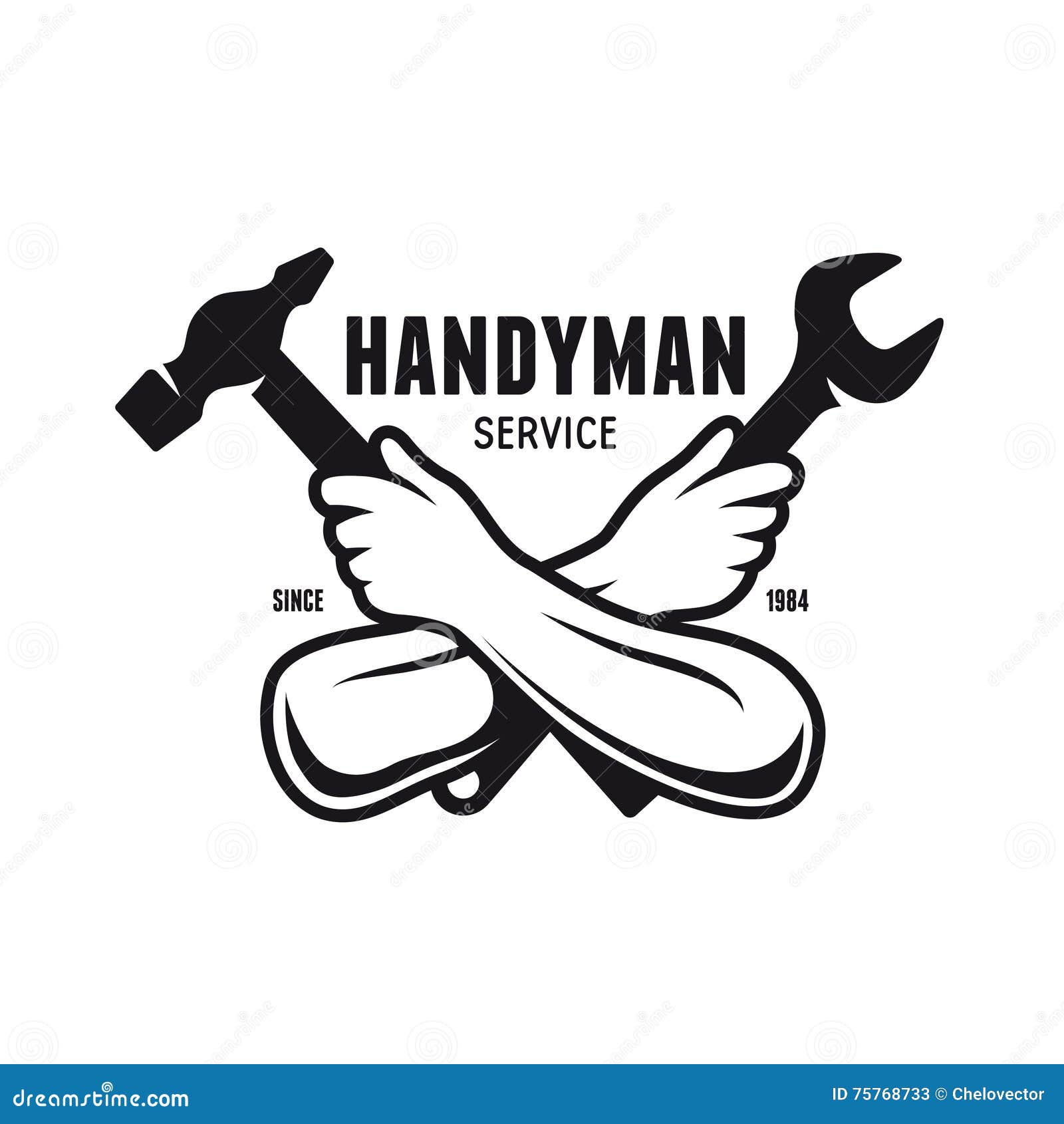 Handyman Service Logo In Grey. Set Of Repair Tools. Lettering Handyman ... Handyman Service Logo In Grey. Set Of Repair Tools. Lettering Handyman ...