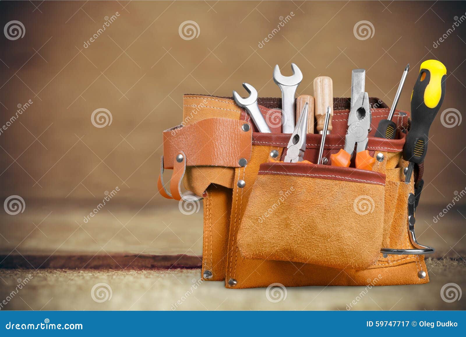Handyman tool belt stock image. Image of isolated, closeup - 59747717