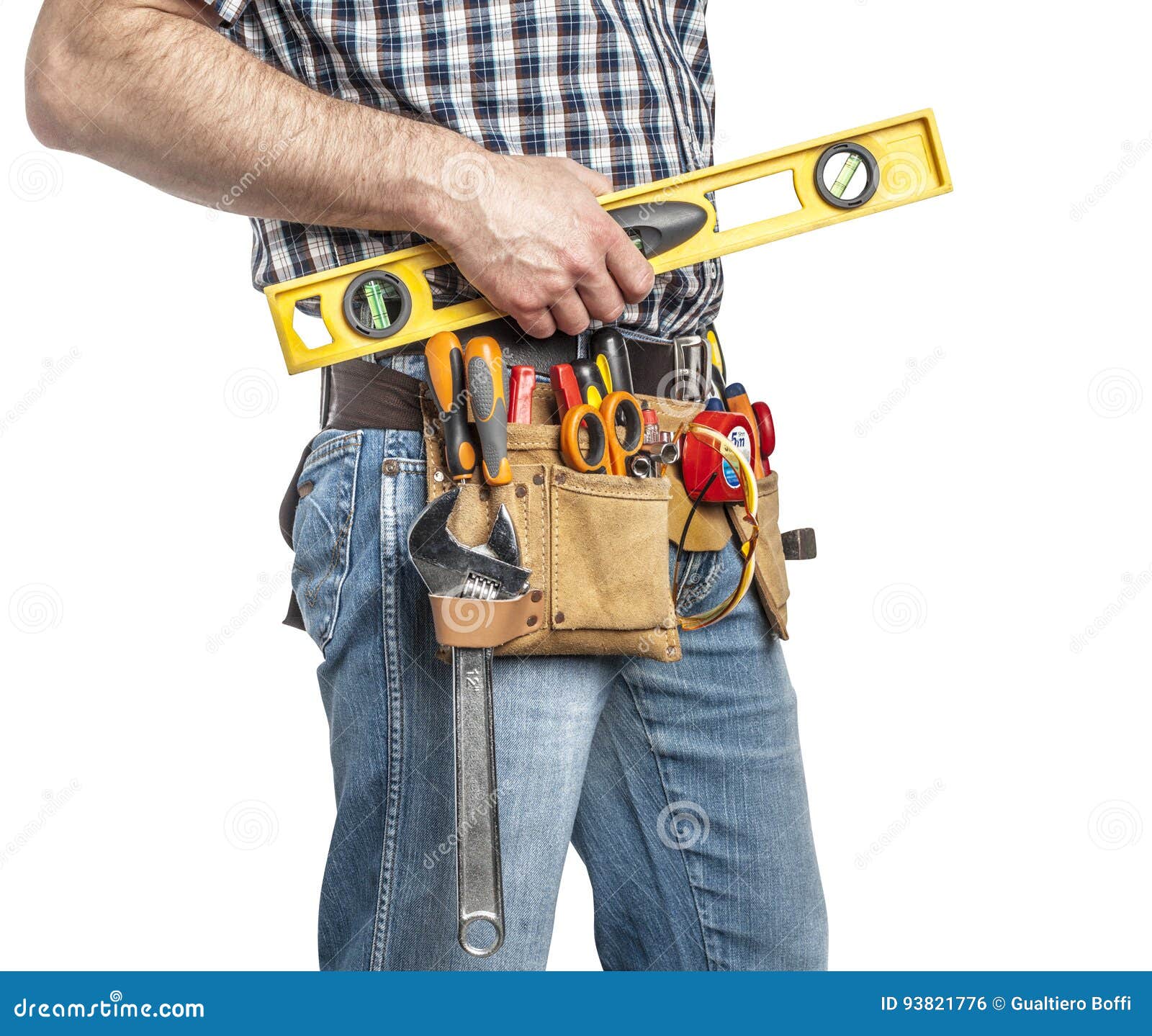 Handyman and tools stock photo. Image of isolated, body - 93821776