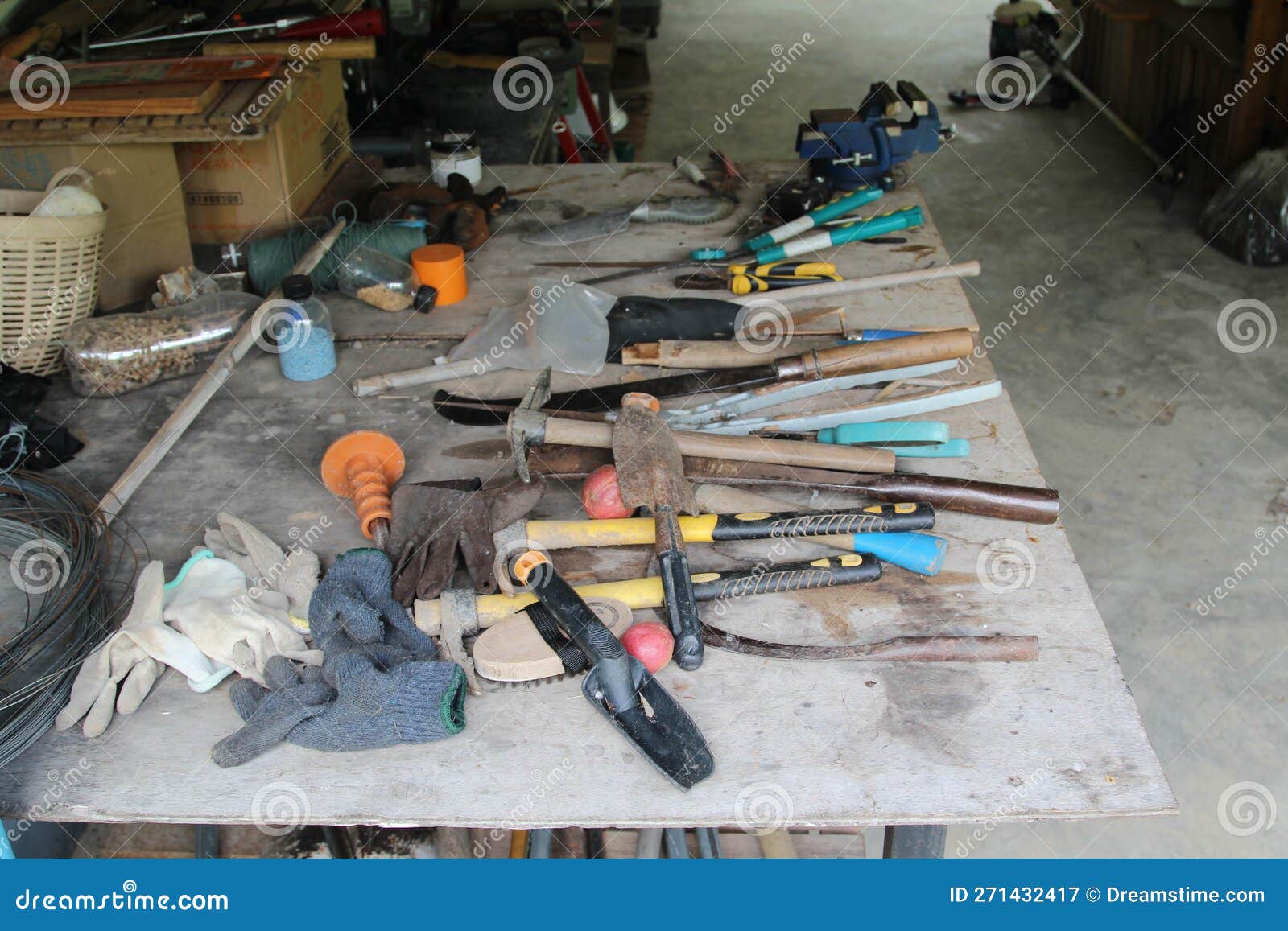 The Handyman Tools on the Table Stock Image - Image of mechanic ...