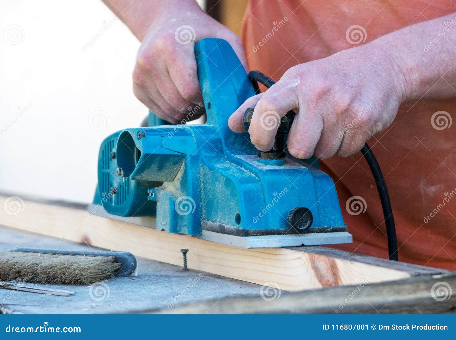 Handyman Using Polish Machine. Stock Image - Image of improvement ...