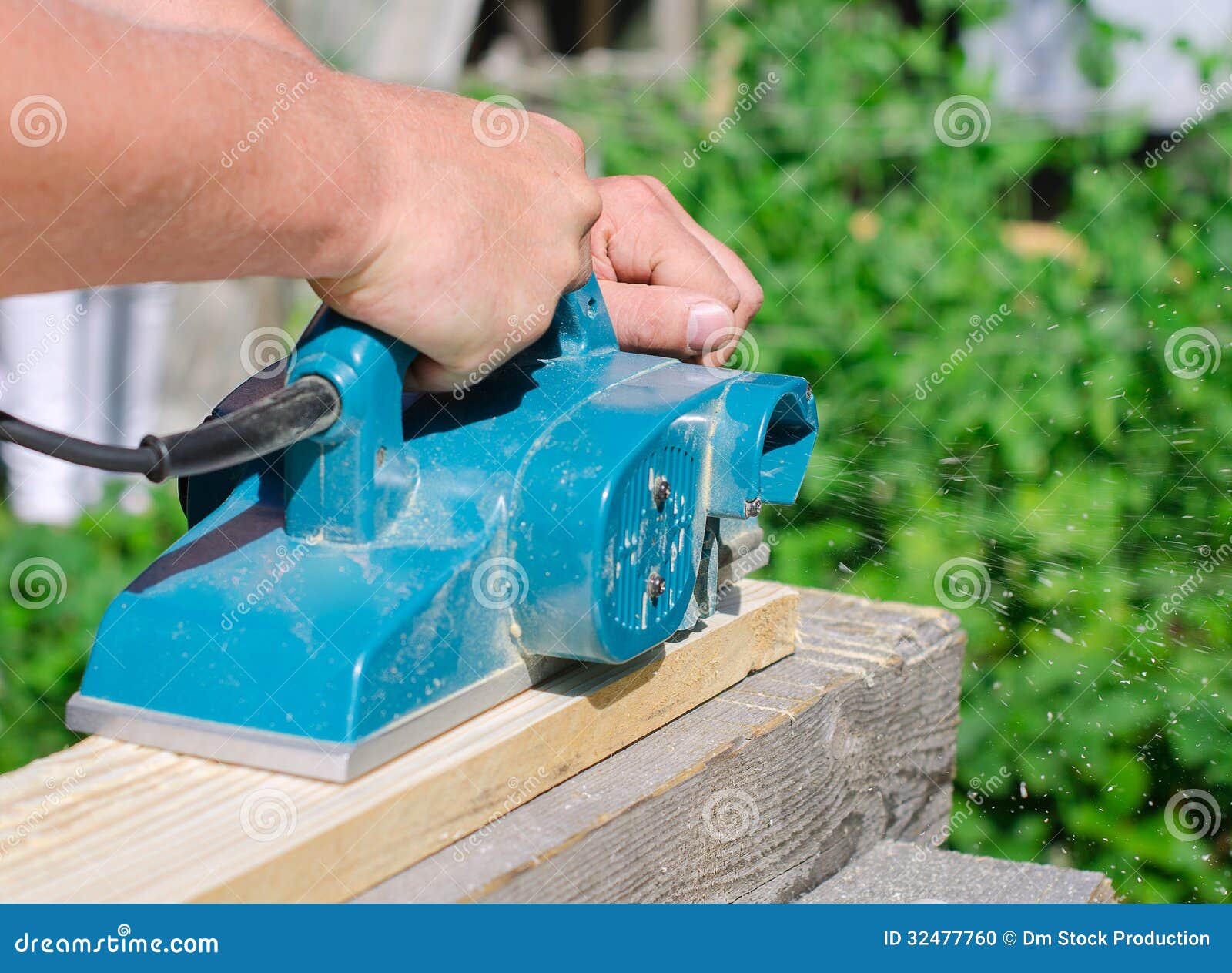 Handyman Using Polish Machine Stock Photo - Image of construction ...