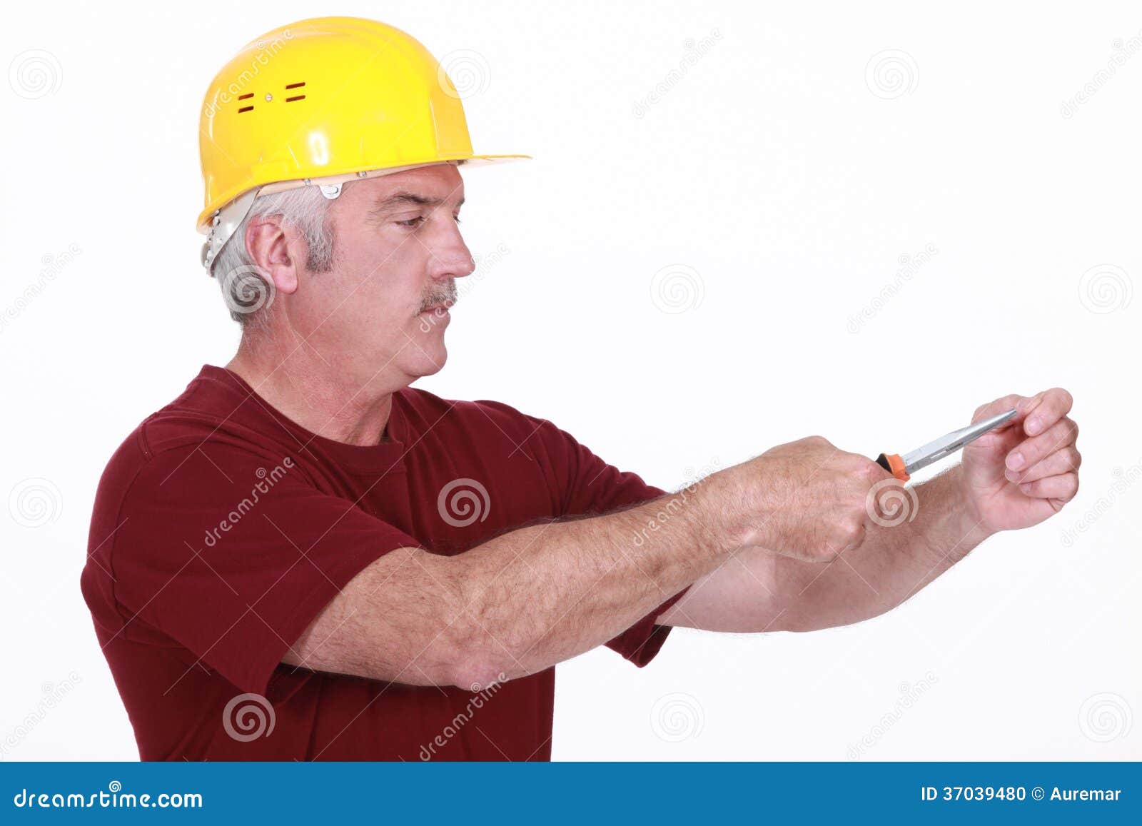 Handyman using screwdriver stock photo. Image of detail - 37039480