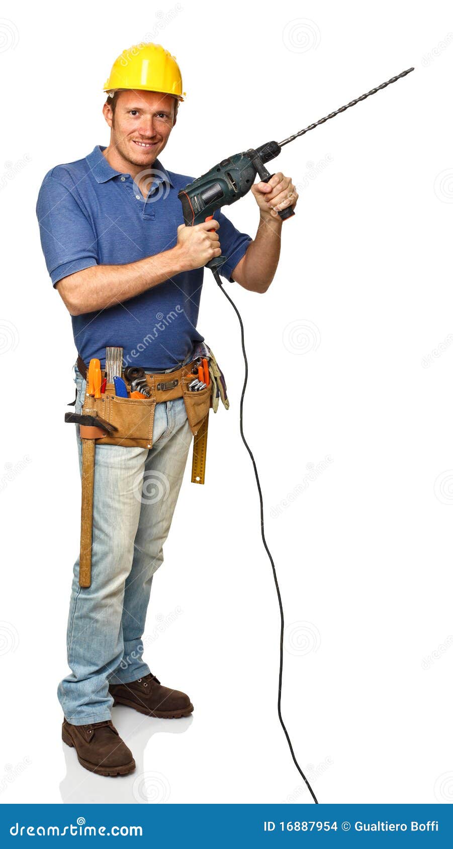 Handyman at work stock photo. Image of occupation, protection - 16887954