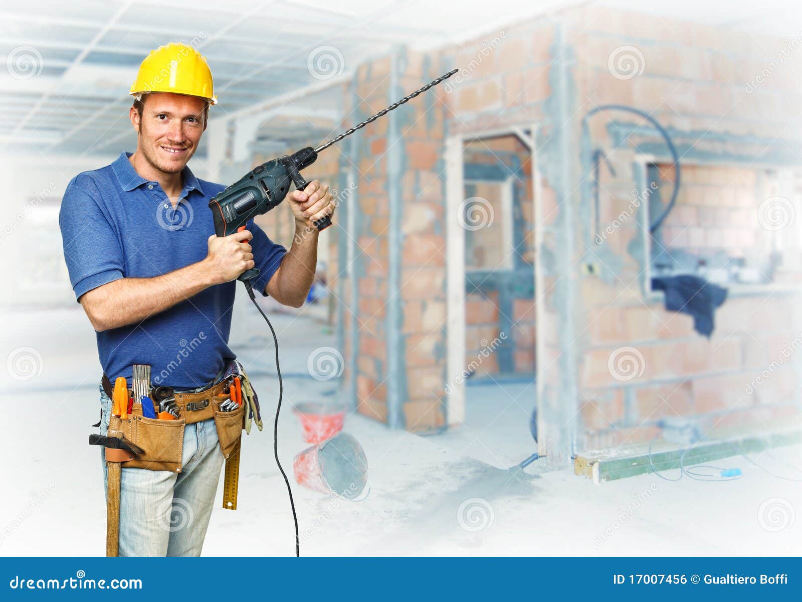 Handyman at work stock photo. Image of journeyman, screwdriver - 17007456