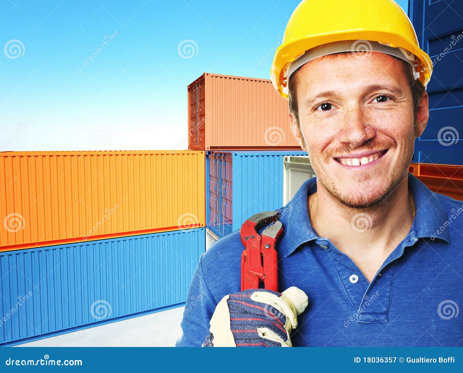 Handyman at work stock image. Image of worker, transport - 18036357