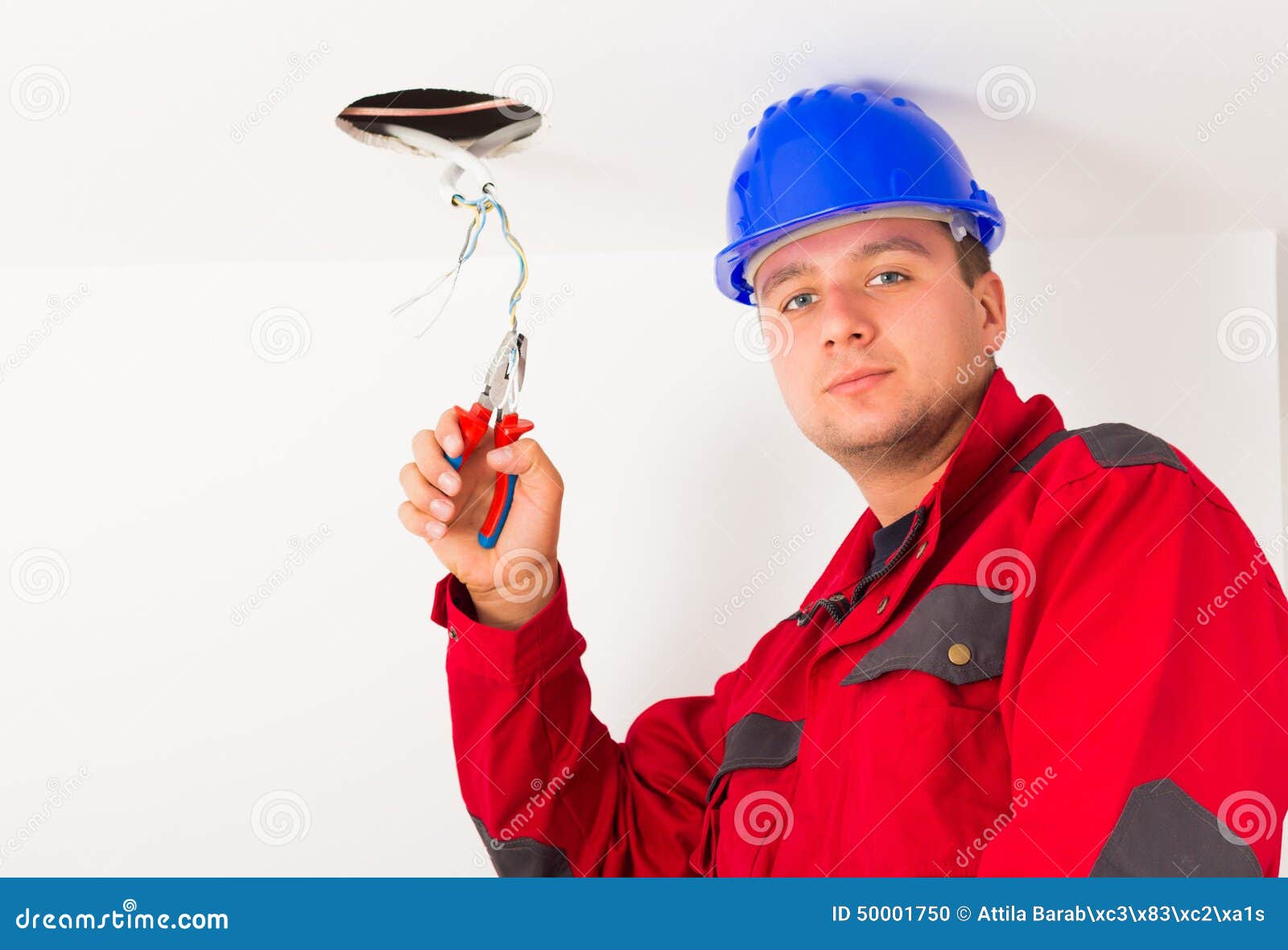 Handyman at Work stock photo. Image of repairman, outlet - 50001750