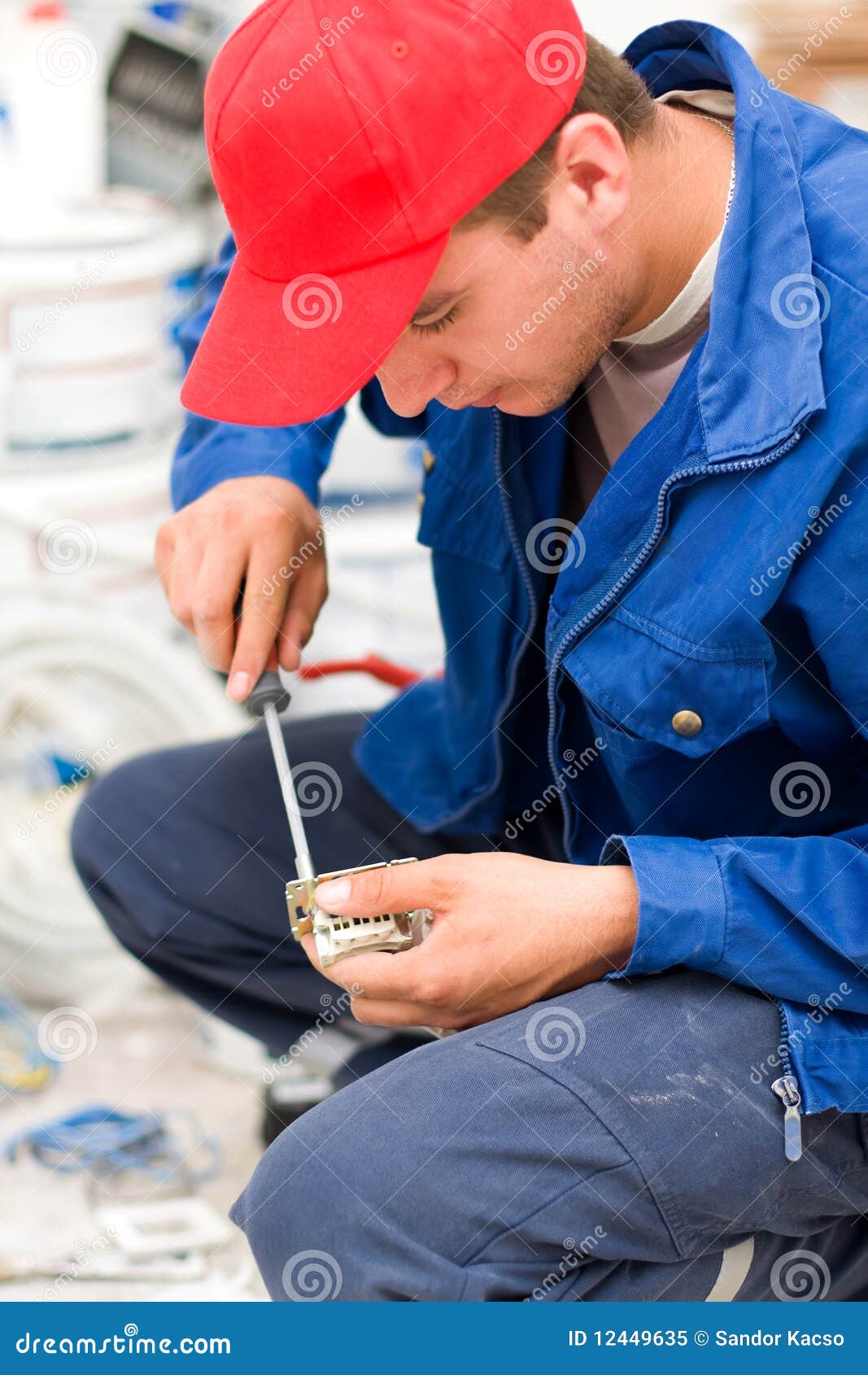 Handyman working stock image. Image of repair, protection - 12449635
