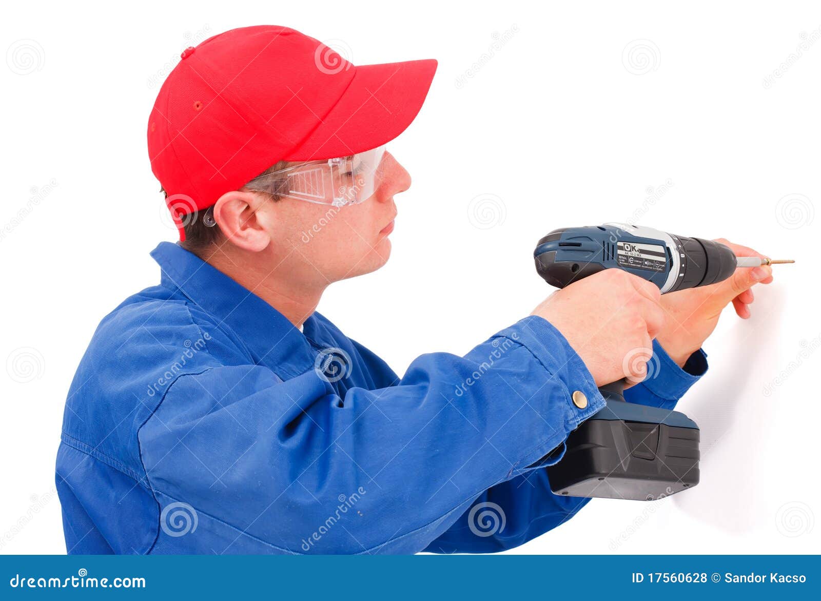 Handyman working stock photo. Image of hands, indoor - 17560628