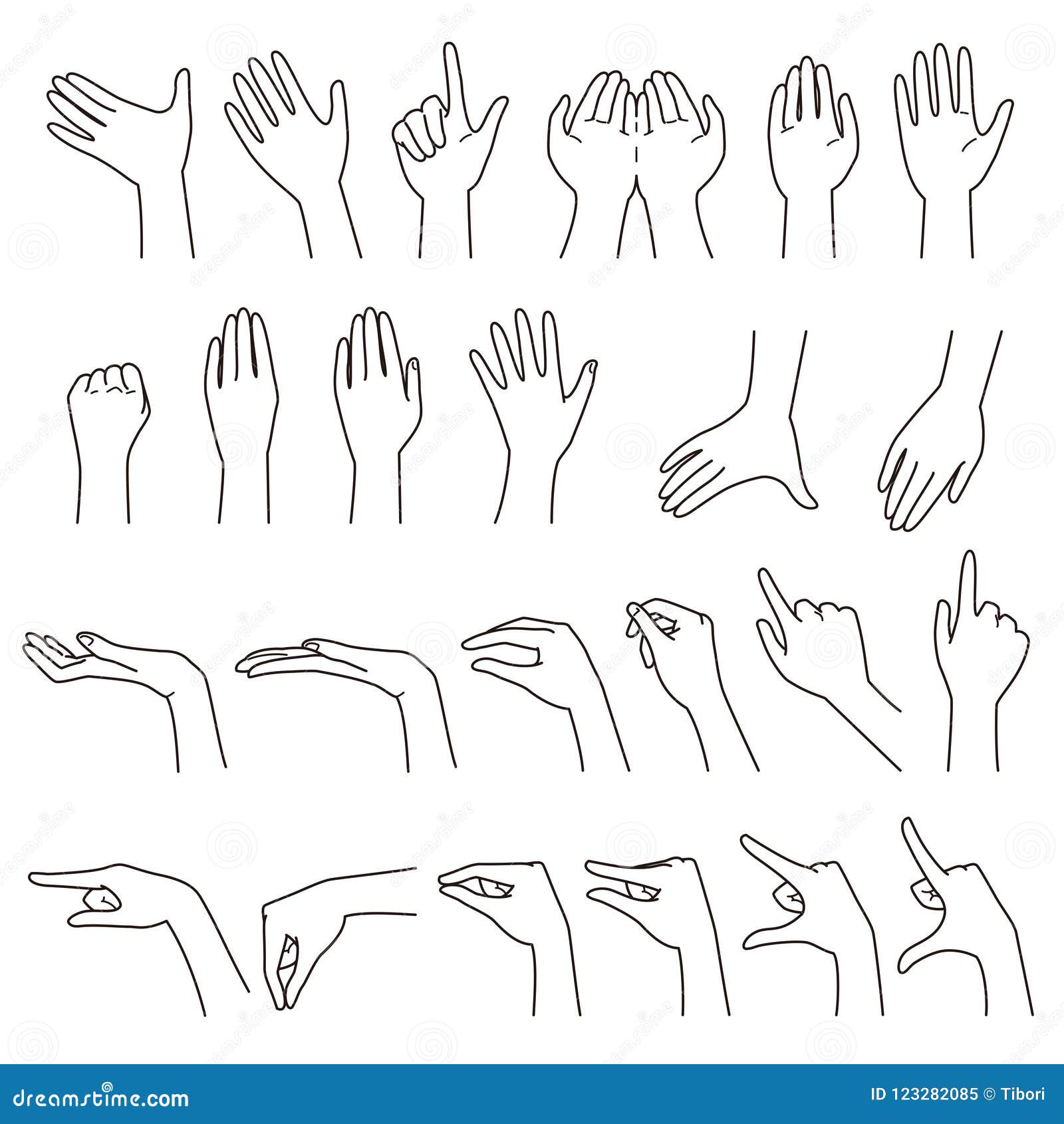 Handzeichen 01 vektor abbildung. Illustration von klemme - 123282085