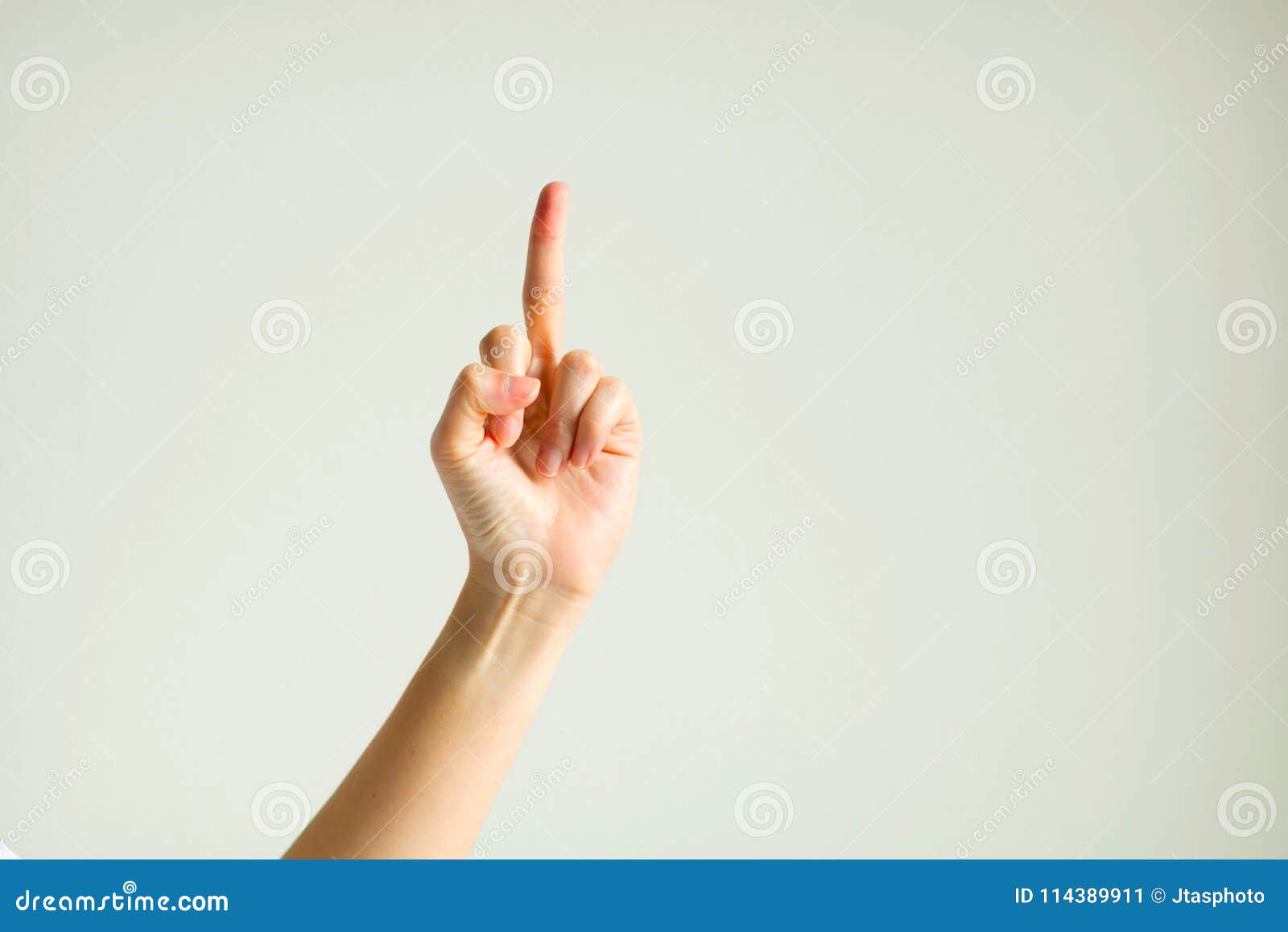 Handzeichen, Das Mittelfinger Zeigt Stockbild - Bild von erscheinen ...