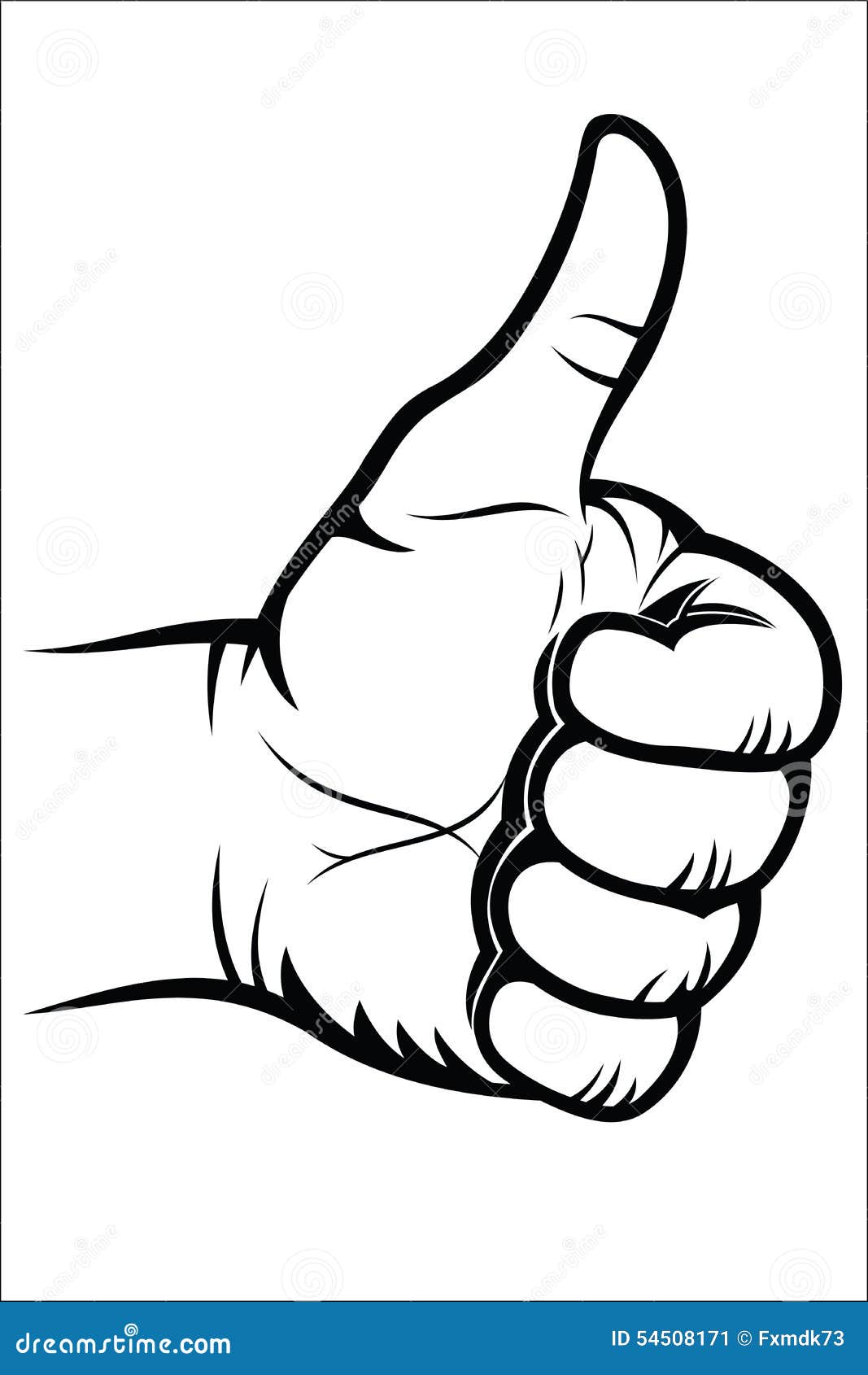 Handzeichen - gut vektor abbildung. Illustration von abbildung - 54508171