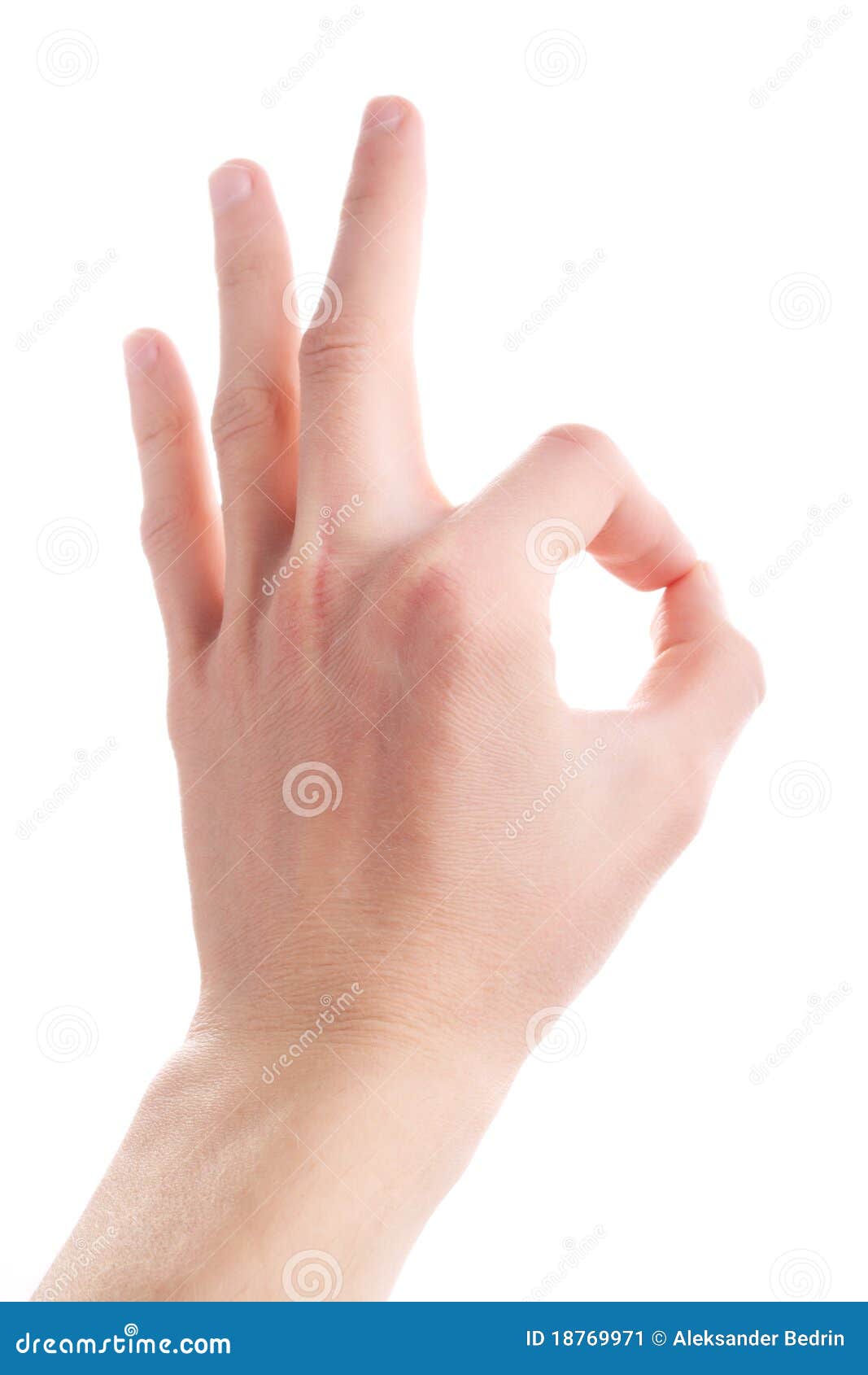 Handzeichen - OKAY Getrennt Auf Weiß Stockbild - Bild von kommunikation ...