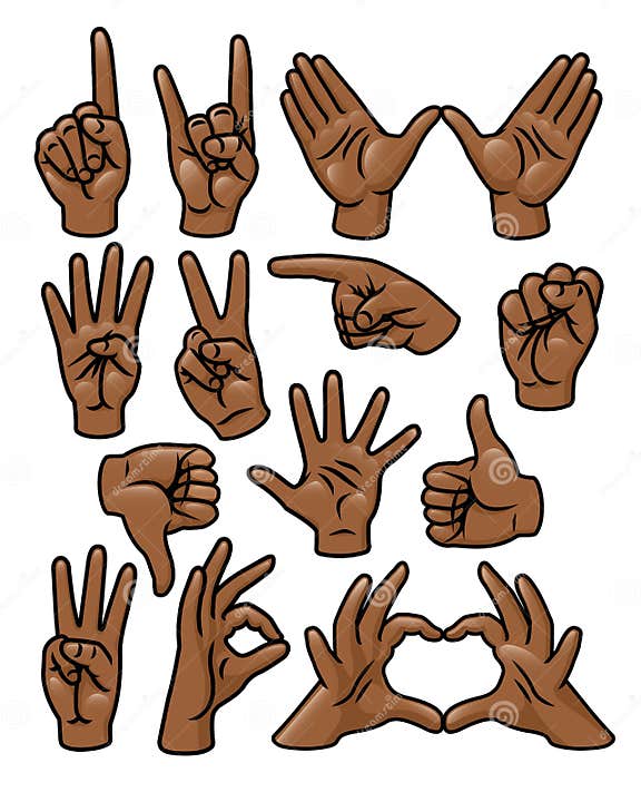 Handzeichen-Set vektor abbildung. Illustration von ansammlung - 29629583