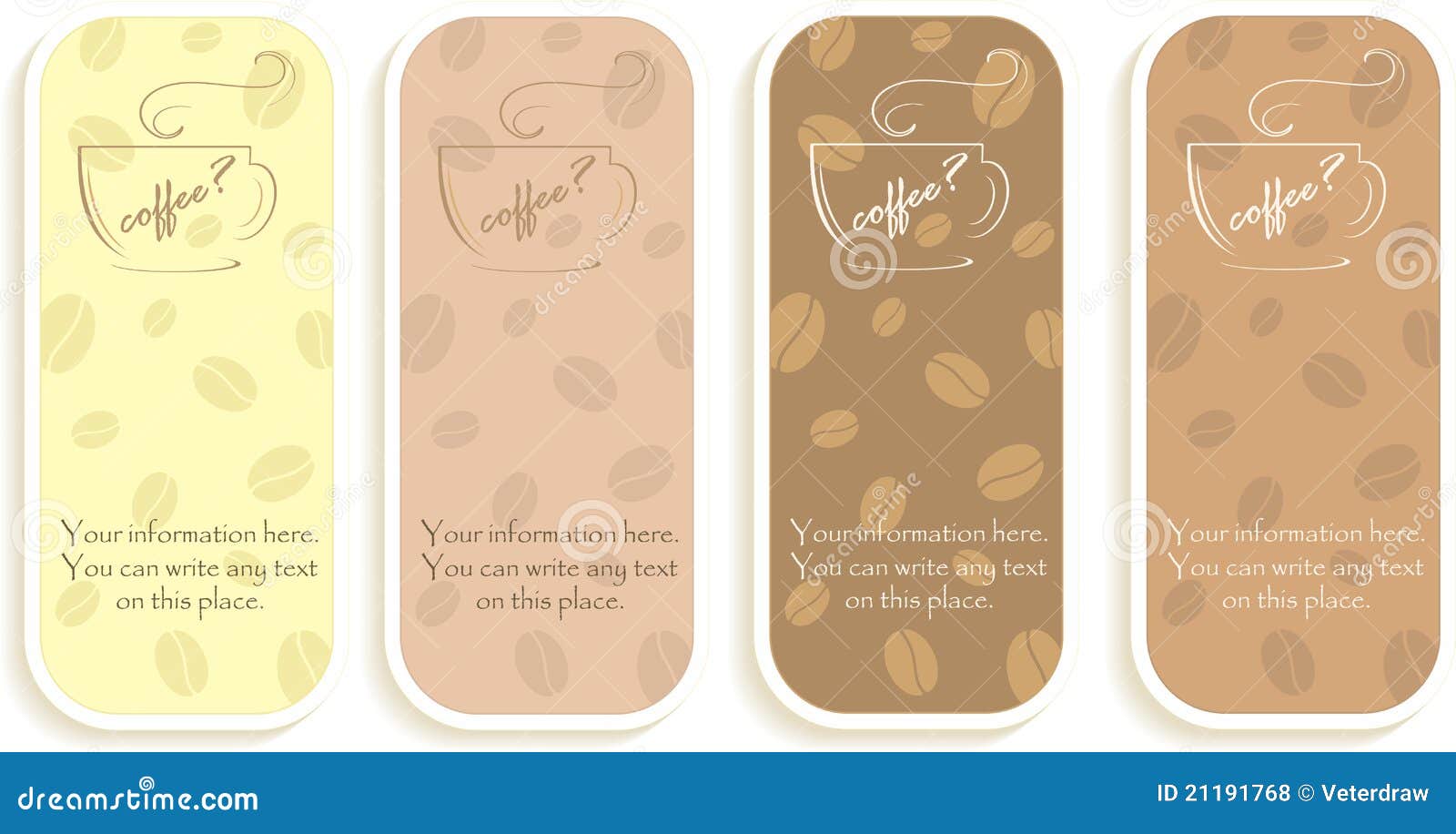 Handzettel Mit Dem Angebot Des Kaffees Vektor Abbildung - Illustration ...