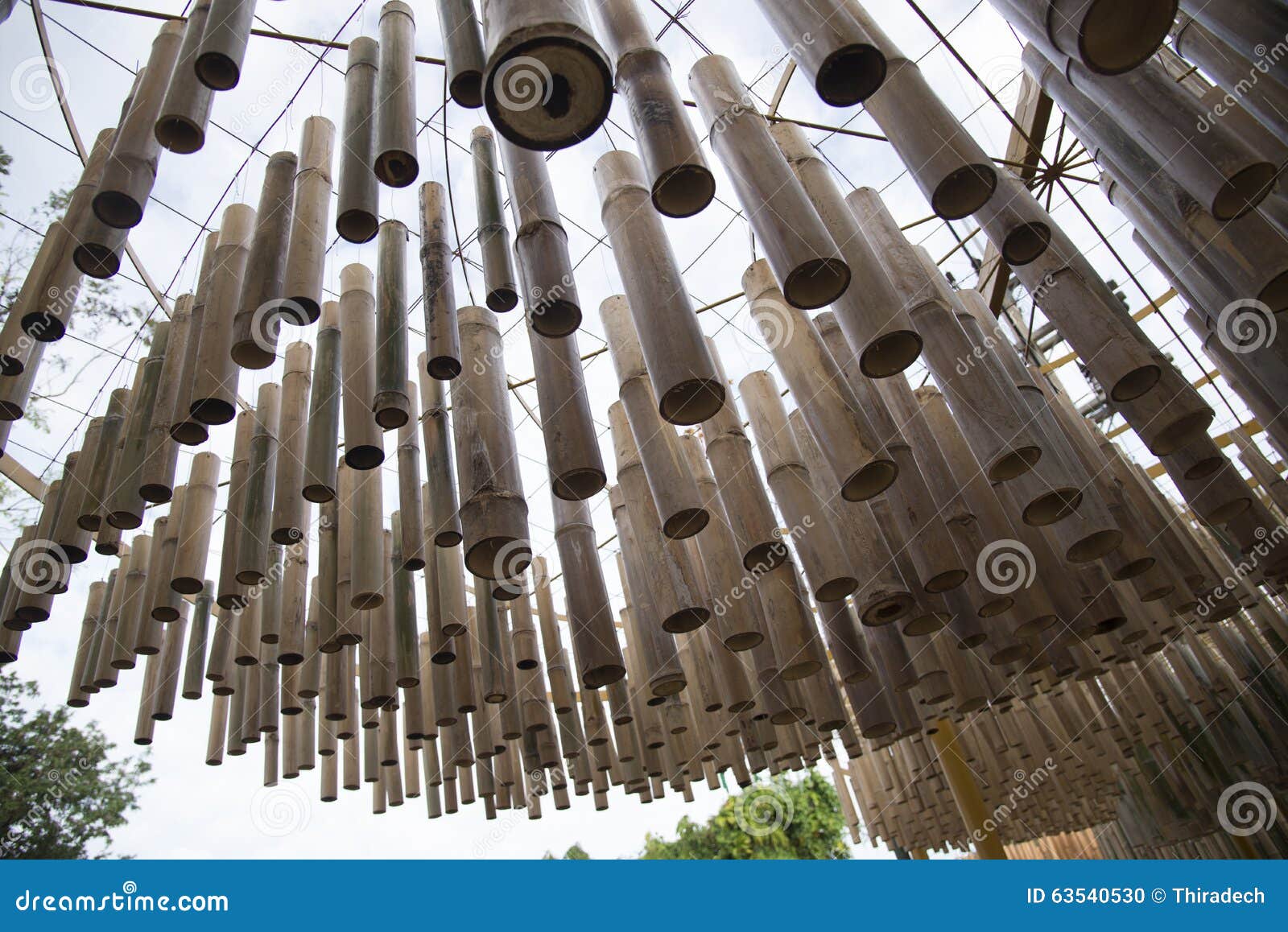 Hang Beautifully Decorated Bamboo Stock Photo - Image of traditional ...