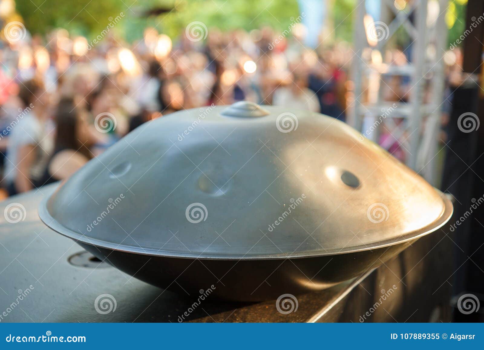 Hang drum on stage stock image. Image of percussion - 107889355