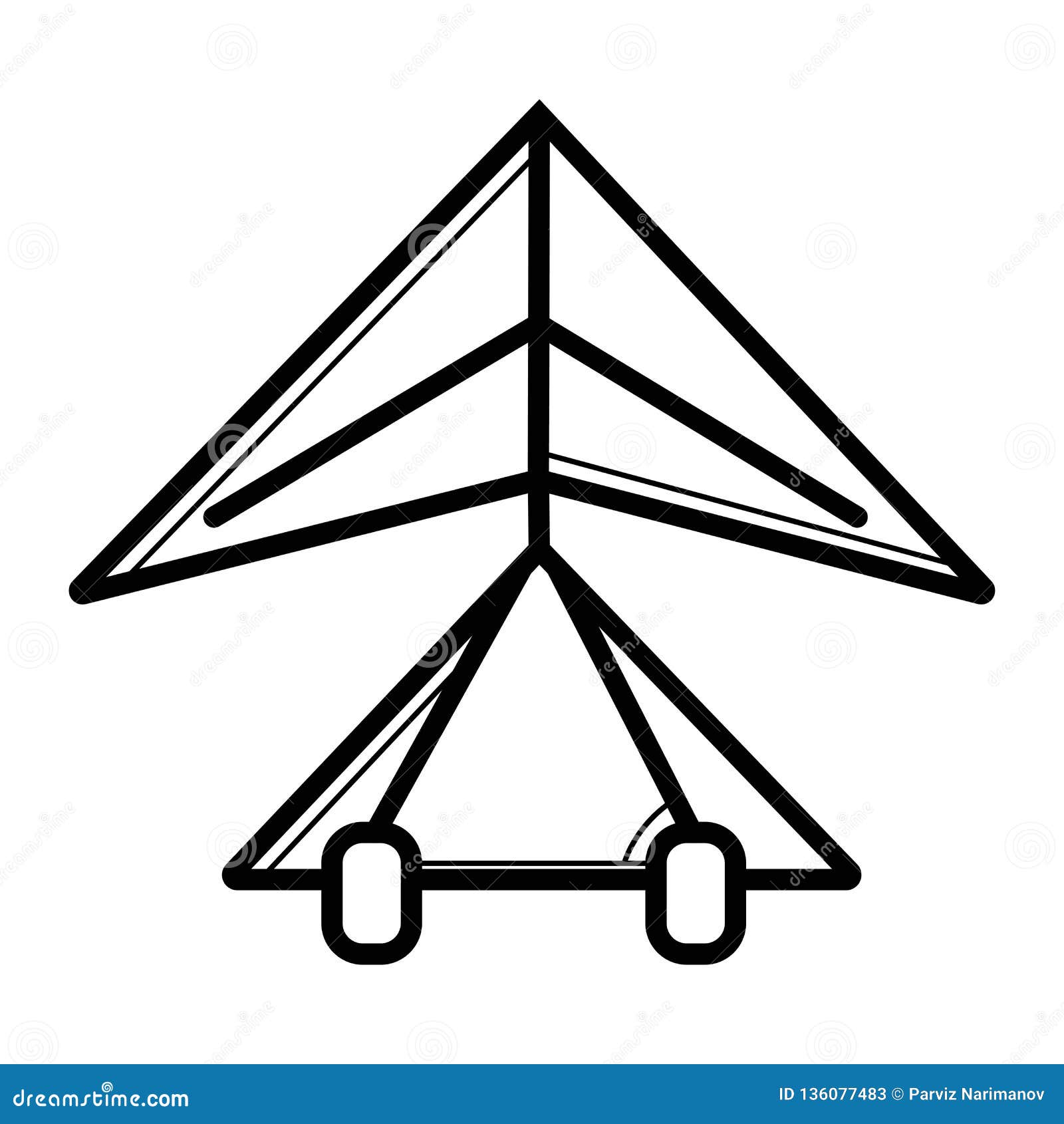 Hang-glider icon vector stock illustration. Illustration of leisure ...