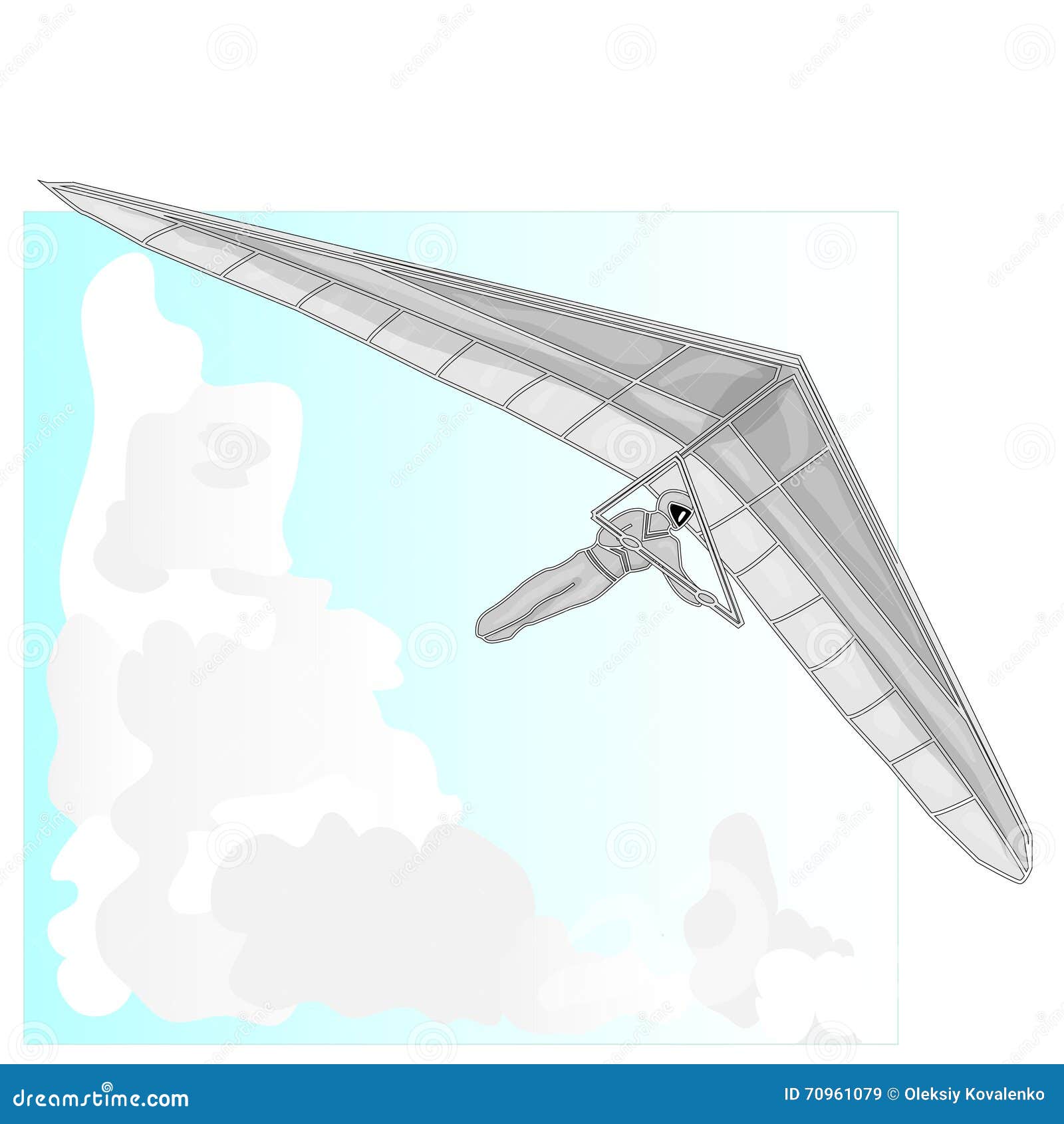 Hang Glider Vector Vector Isolated Stock Vector - Illustration of ...