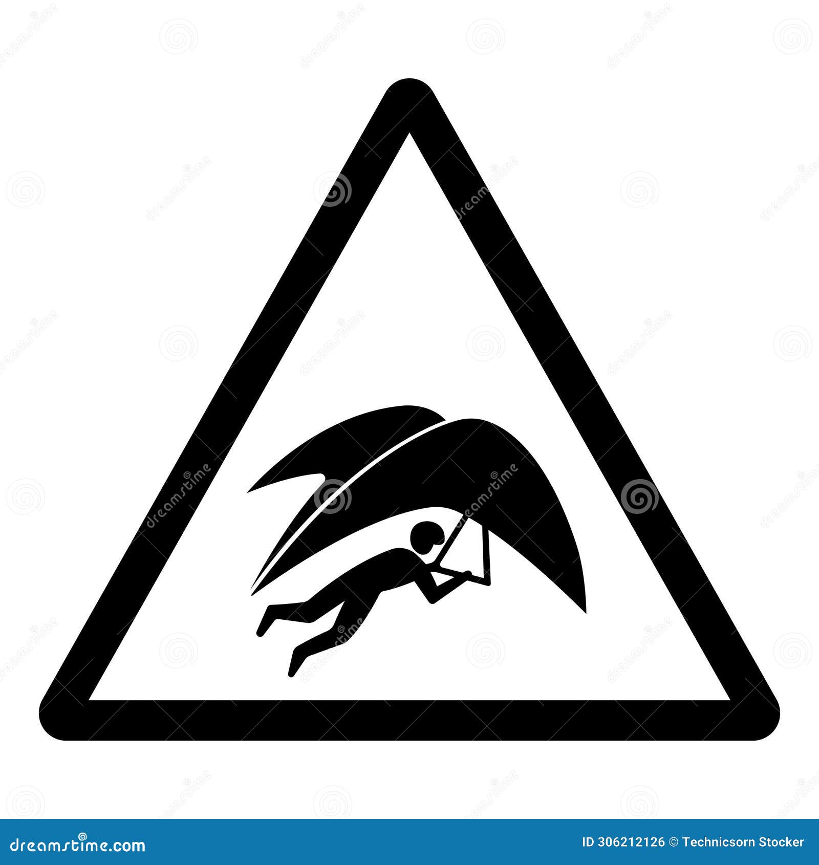 Hang Gliding Symbol Sign, Vector Illustration, Isolate on White ...