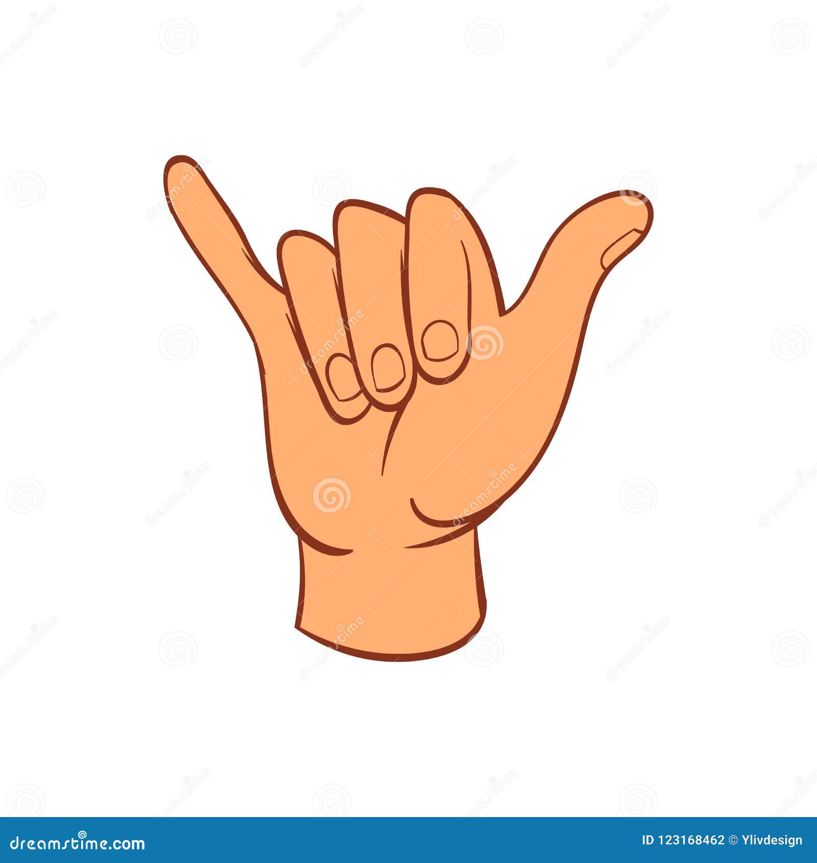 Hang Loose Hand Gesture Icon, Cartoon Style Stock Illustration ... Hang Loose Hand Gesture Icon, Cartoon Style Stock Illustration ...