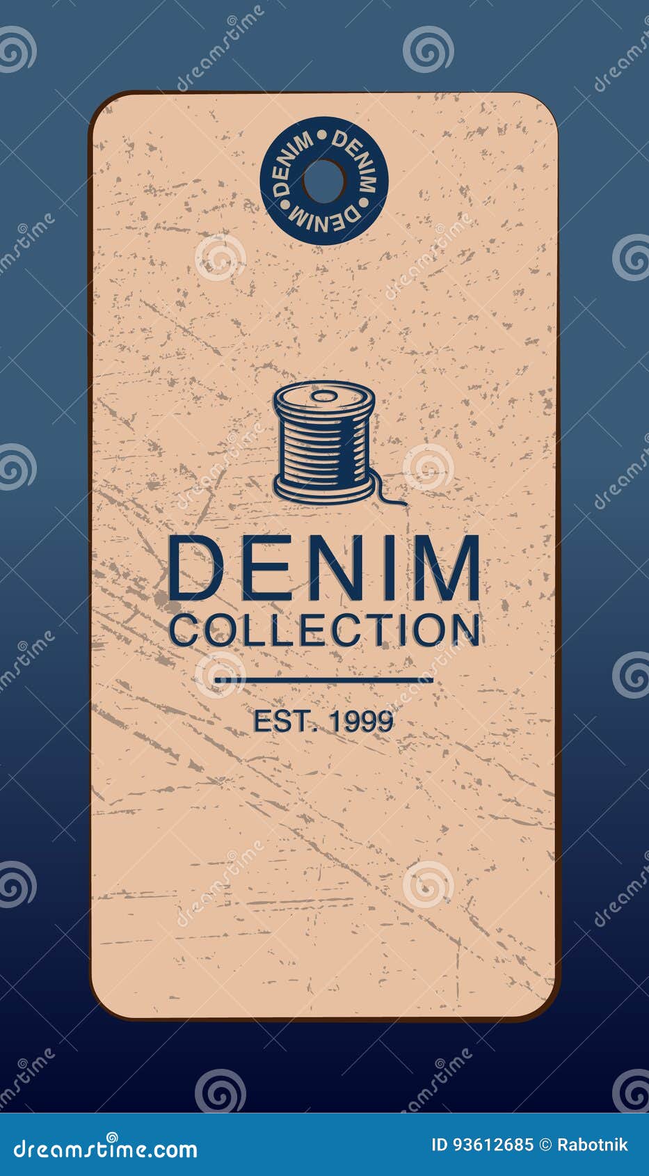 Hang Tag for Denim Products Stock Vector - Illustration of price ...