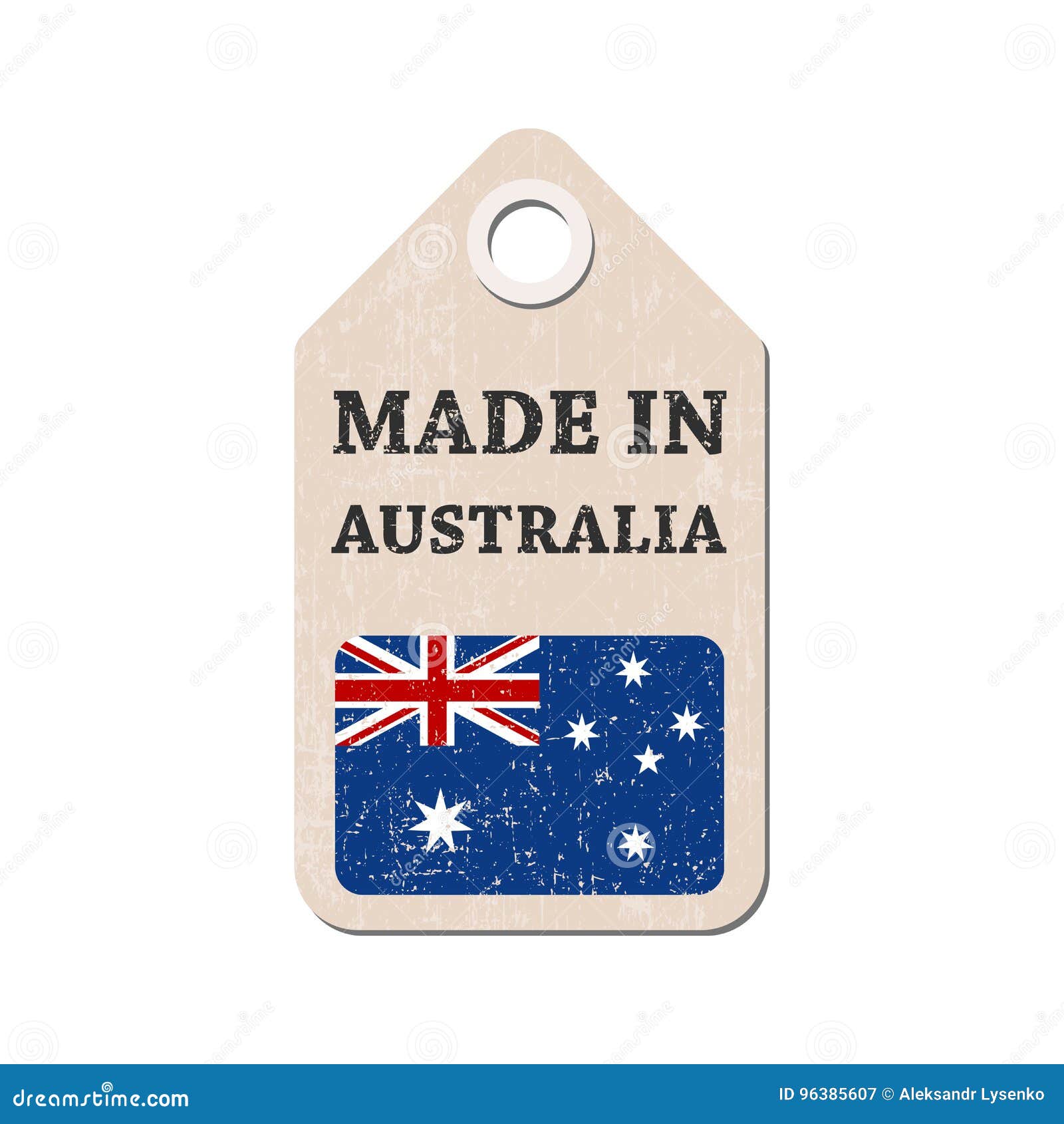 Hang Tag Made in Australia with Flag. Vector Illustration Stock Vector ...