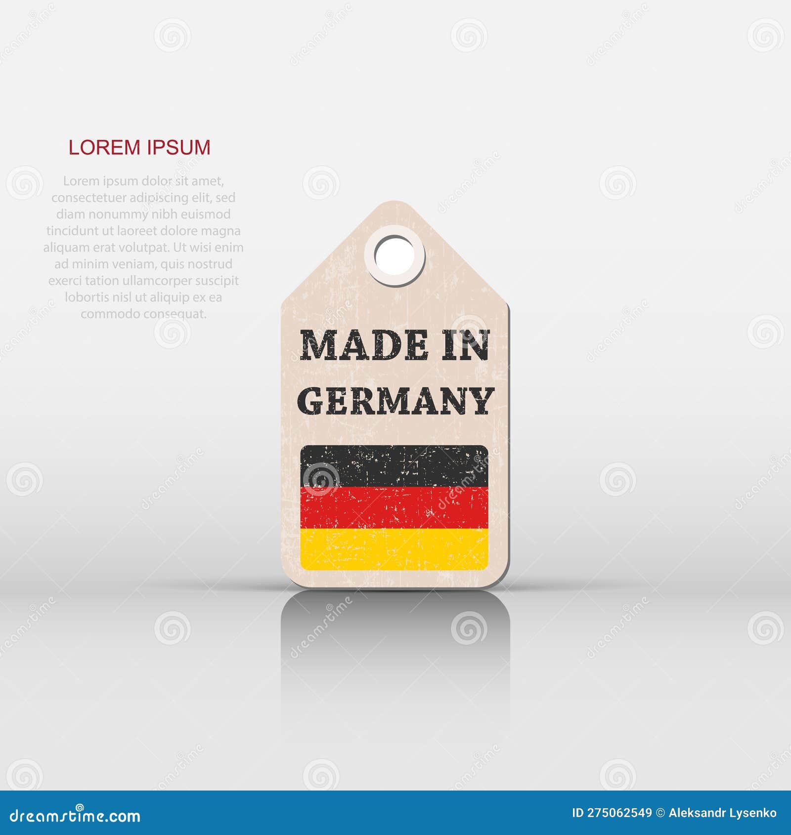 Hang Tag Made in Germany with Flag. Vector Illustration Stock Vector ...