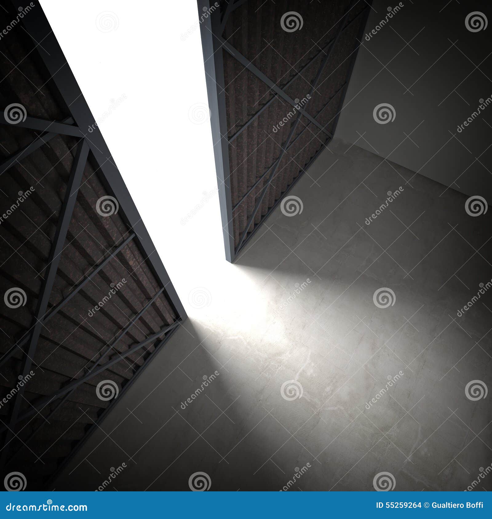 Hangar door stock illustration. Illustration of concrete - 55259264