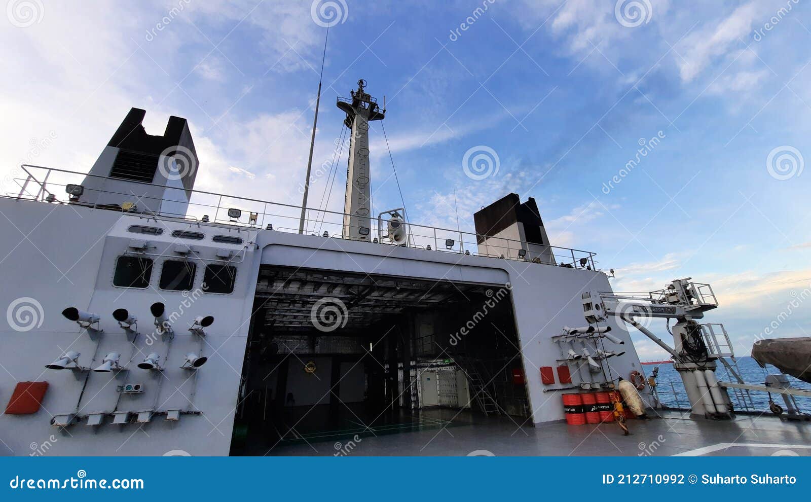 Hangar Helly Patrol Ship at Big Seas Stock Photo - Image of ship ...