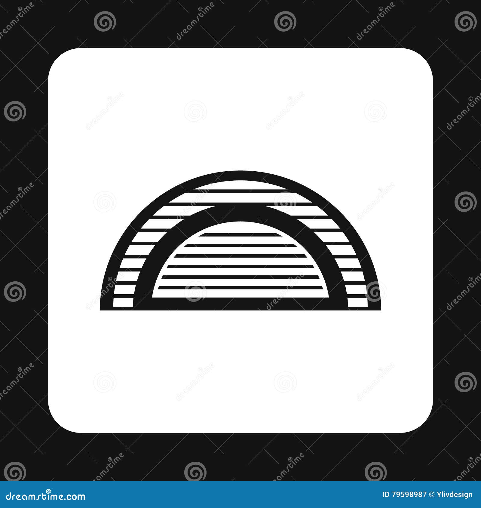 Hangar Icon in Simple Style Stock Vector - Illustration of gate ...