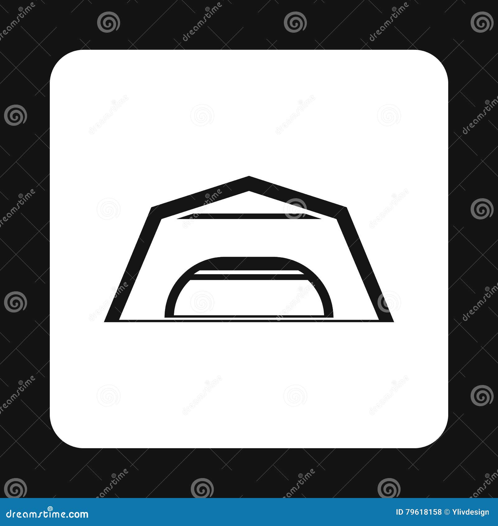 Hangar Icon in Simple Style Stock Vector - Illustration of construction ...