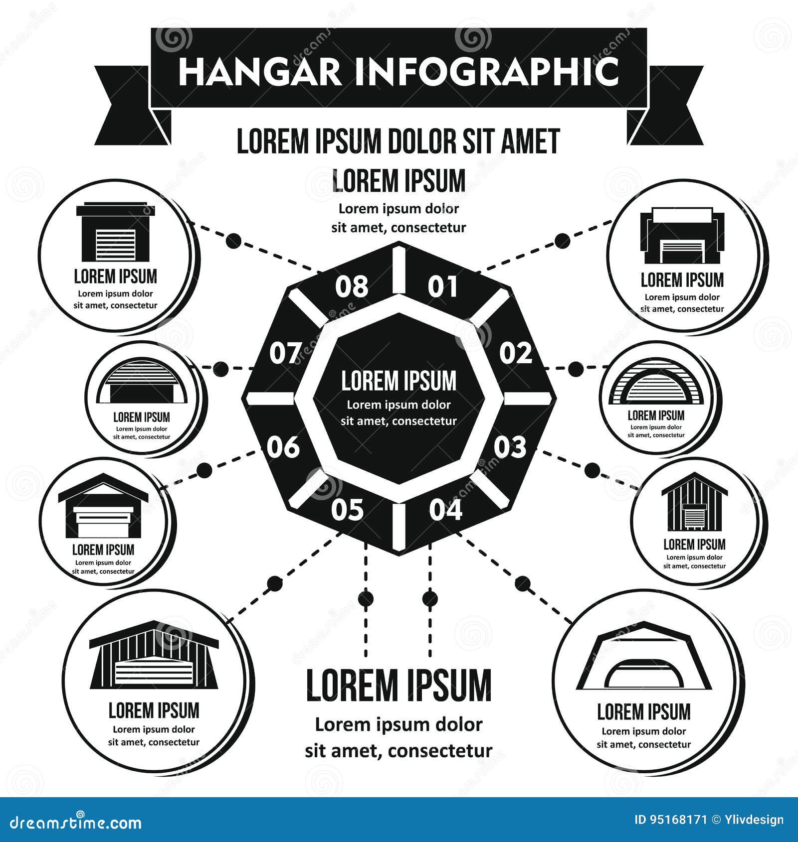 Hangar Infographic Concept, Simple Style Stock Vector - Illustration of ...