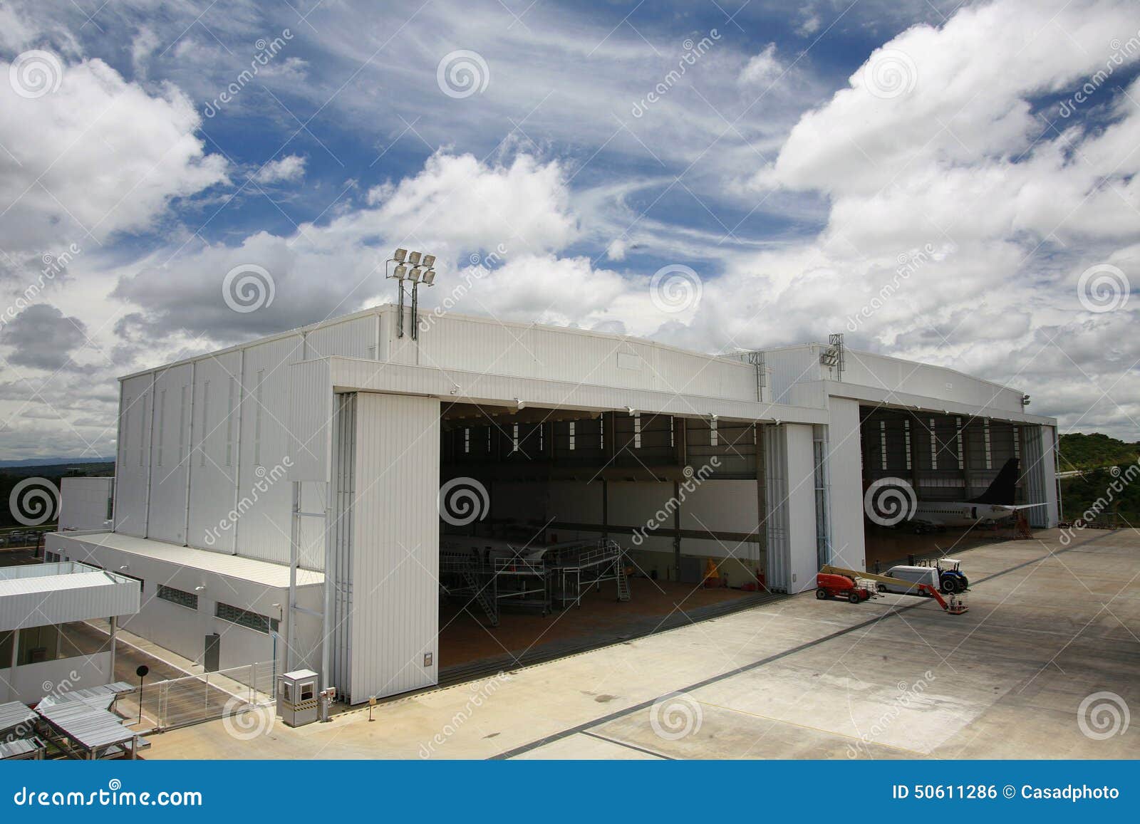 Hangar stock photo. Image of aeroplane, airliner, blue - 50611286