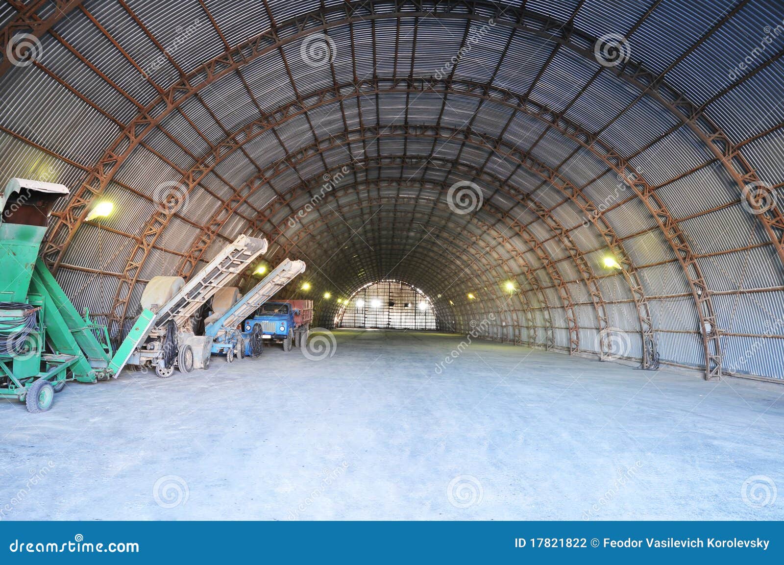 Hangar. Storehouse for Grain. Stock Photo - Image of platform ...