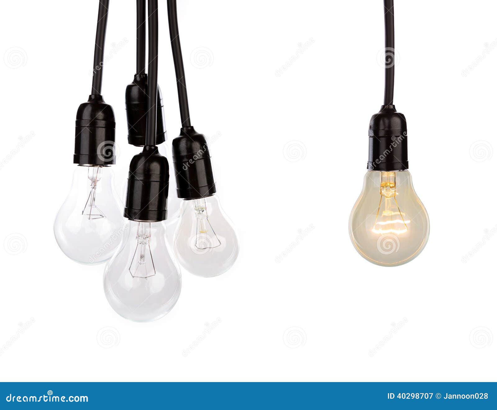 Hangende gloeilampen stock afbeelding. Image of energie - 40298707