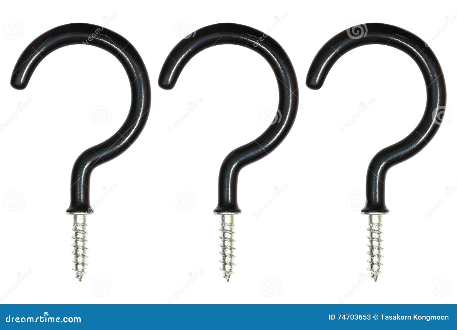 Hangende Haak Met Schroef Op Wit Stock Afbeelding - Image of haak ...