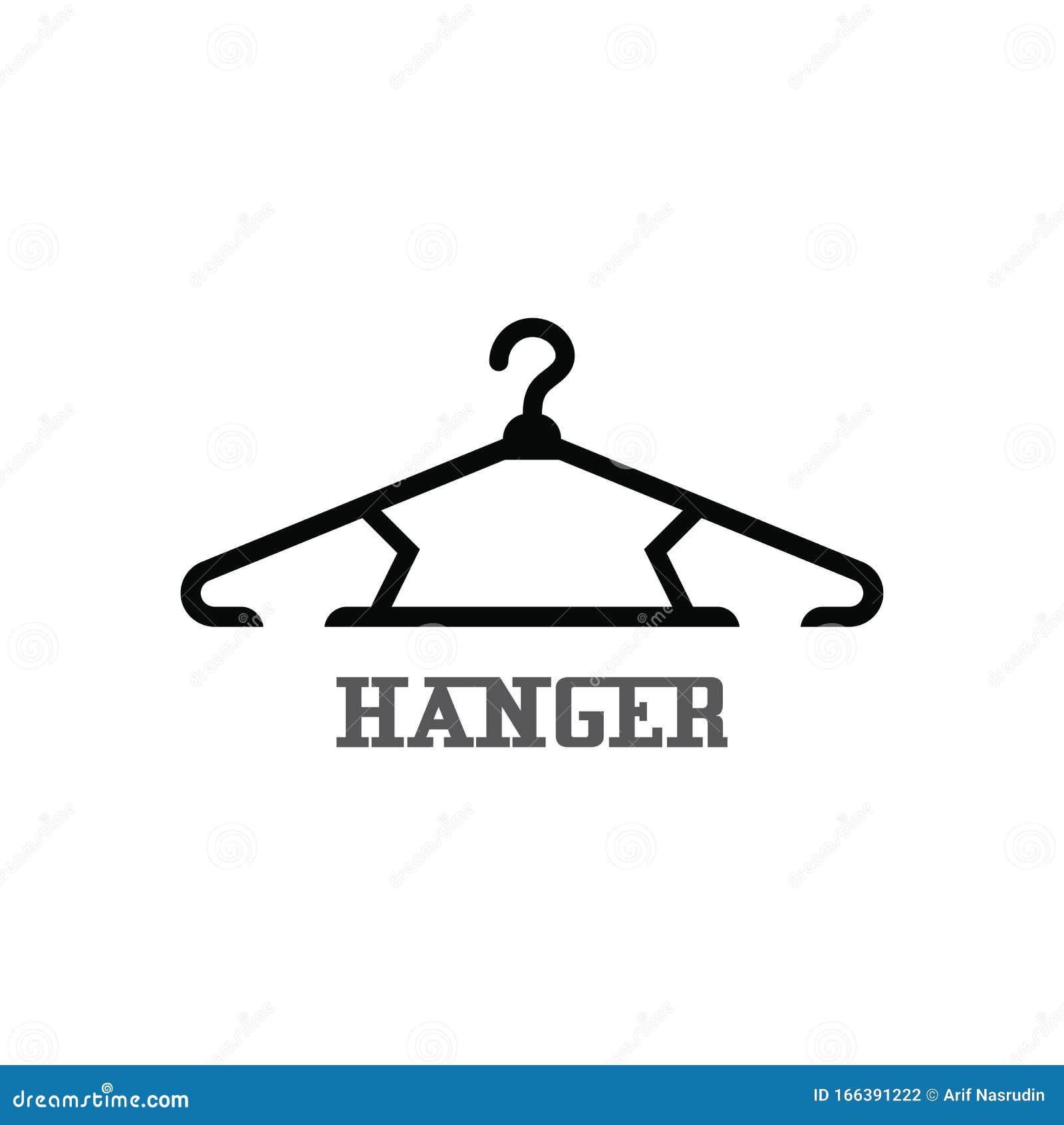 Hanger Cloth Icon Flat Design Concept Vector Template Stock ...