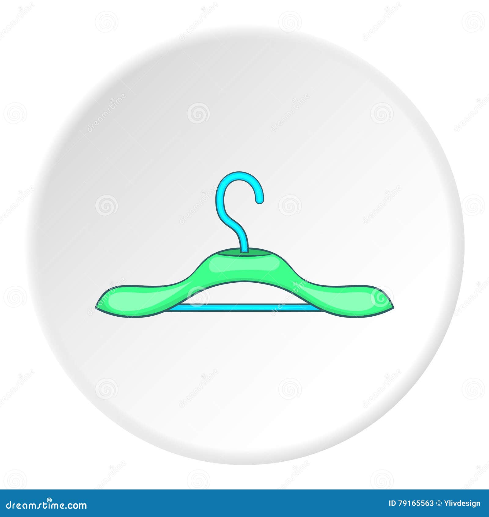 Hanger icon, cartoon style stock vector. Illustration of sale - 79165563