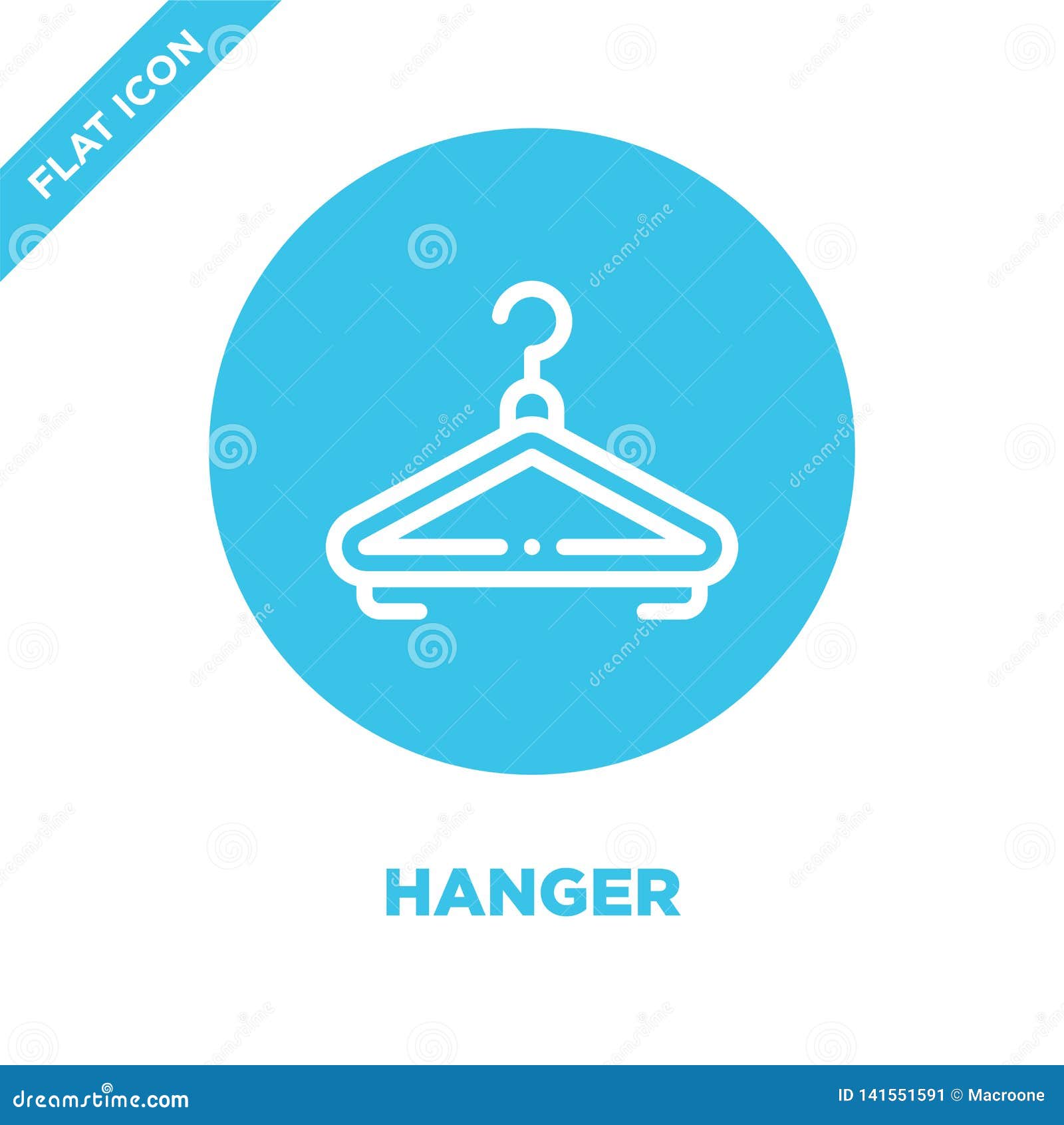 Hanger Icon Vector. Thin Line Hanger Outline Icon Vector Illustration ...