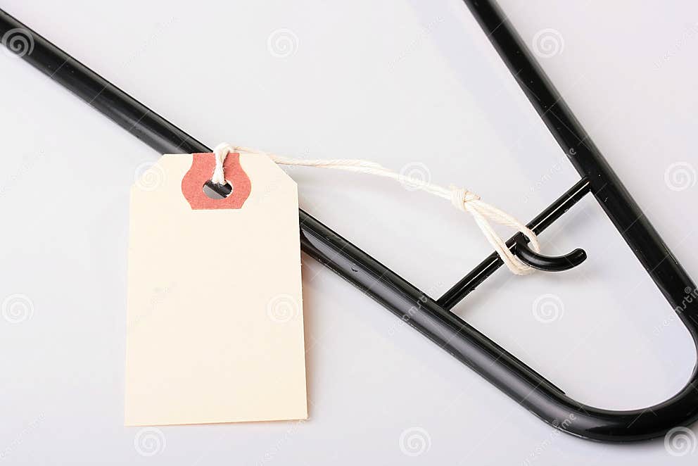 Hanger and label stock photo. Image of objects, hanger - 14469306