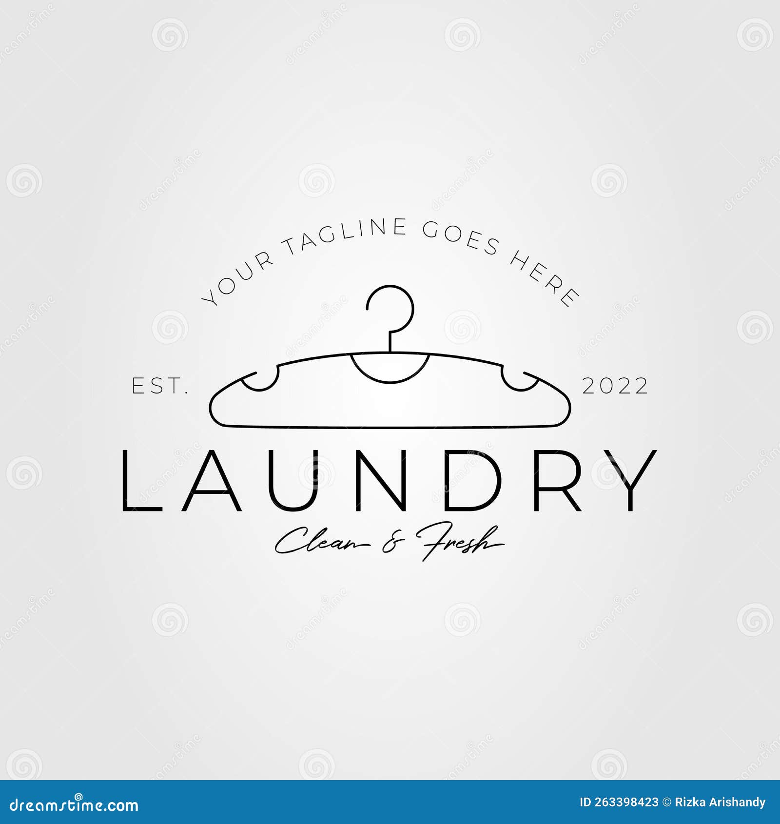 Hanger for Laundry or Clothes Wash Logo Vector Illustration Design ...