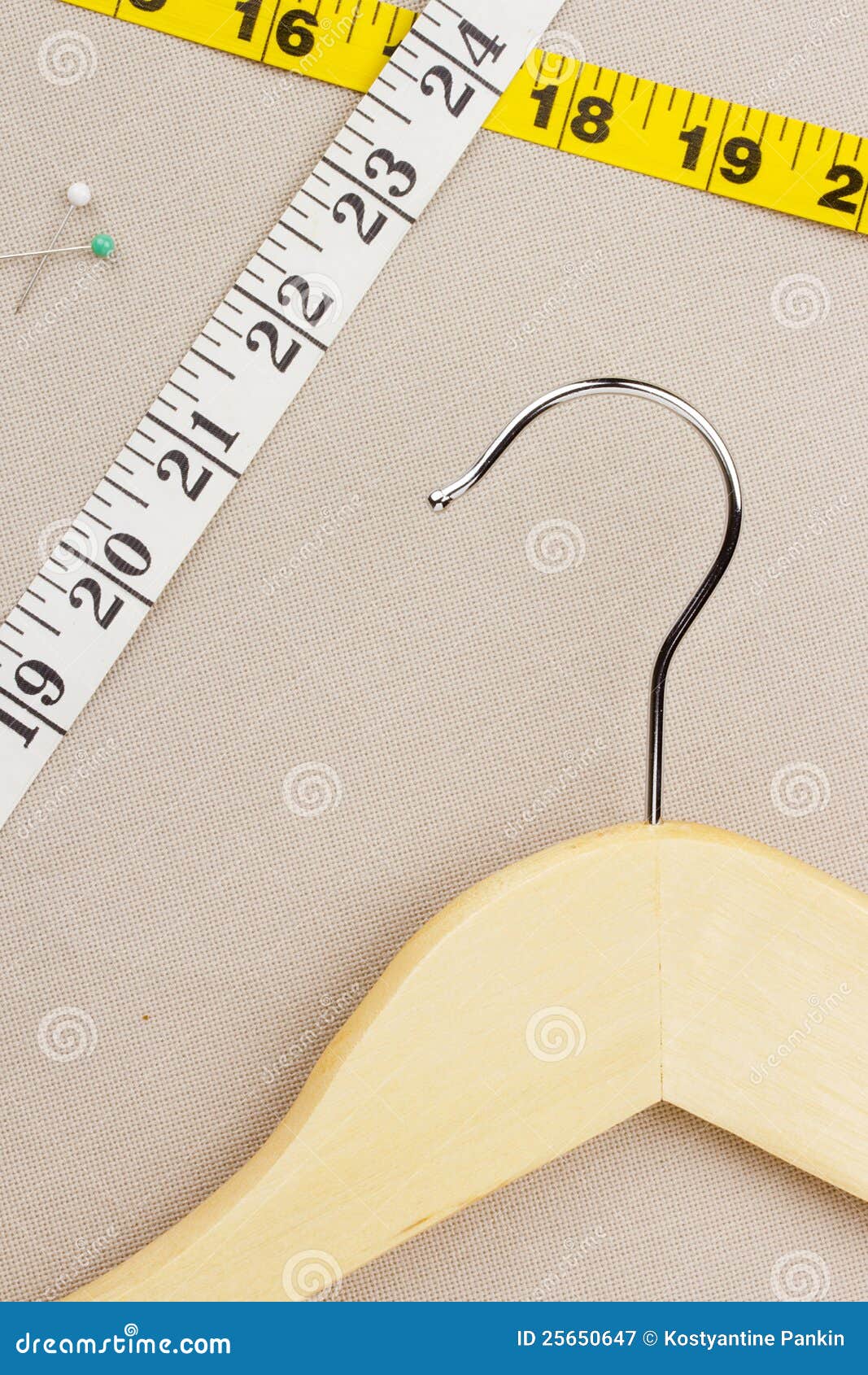 Hanger and Measuring Tape stock image. Image of tool - 25650647