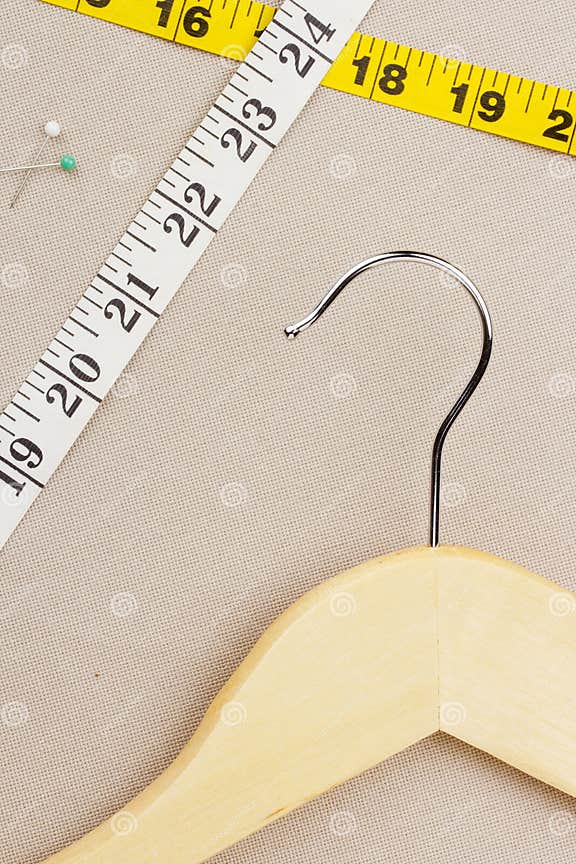 Hanger and Measuring Tape stock image. Image of tool - 25650647