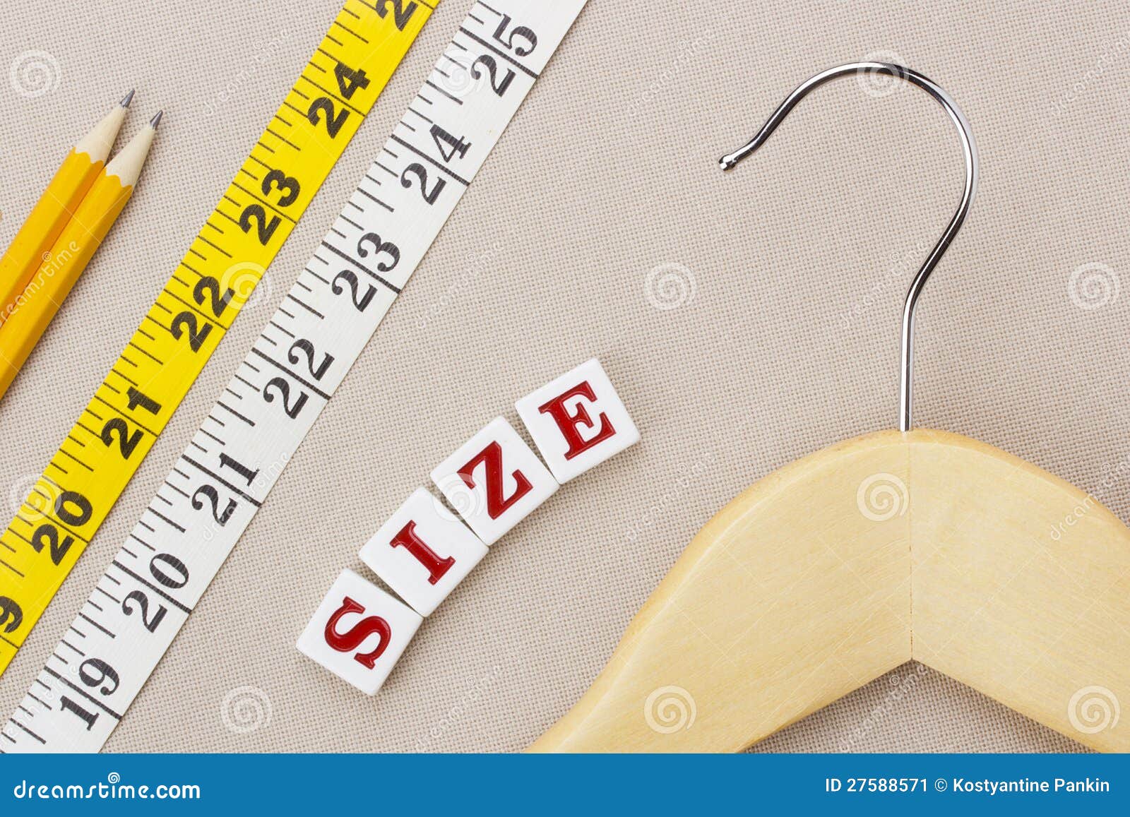 Hanger and Measuring Tape stock image. Image of ruler - 27588571