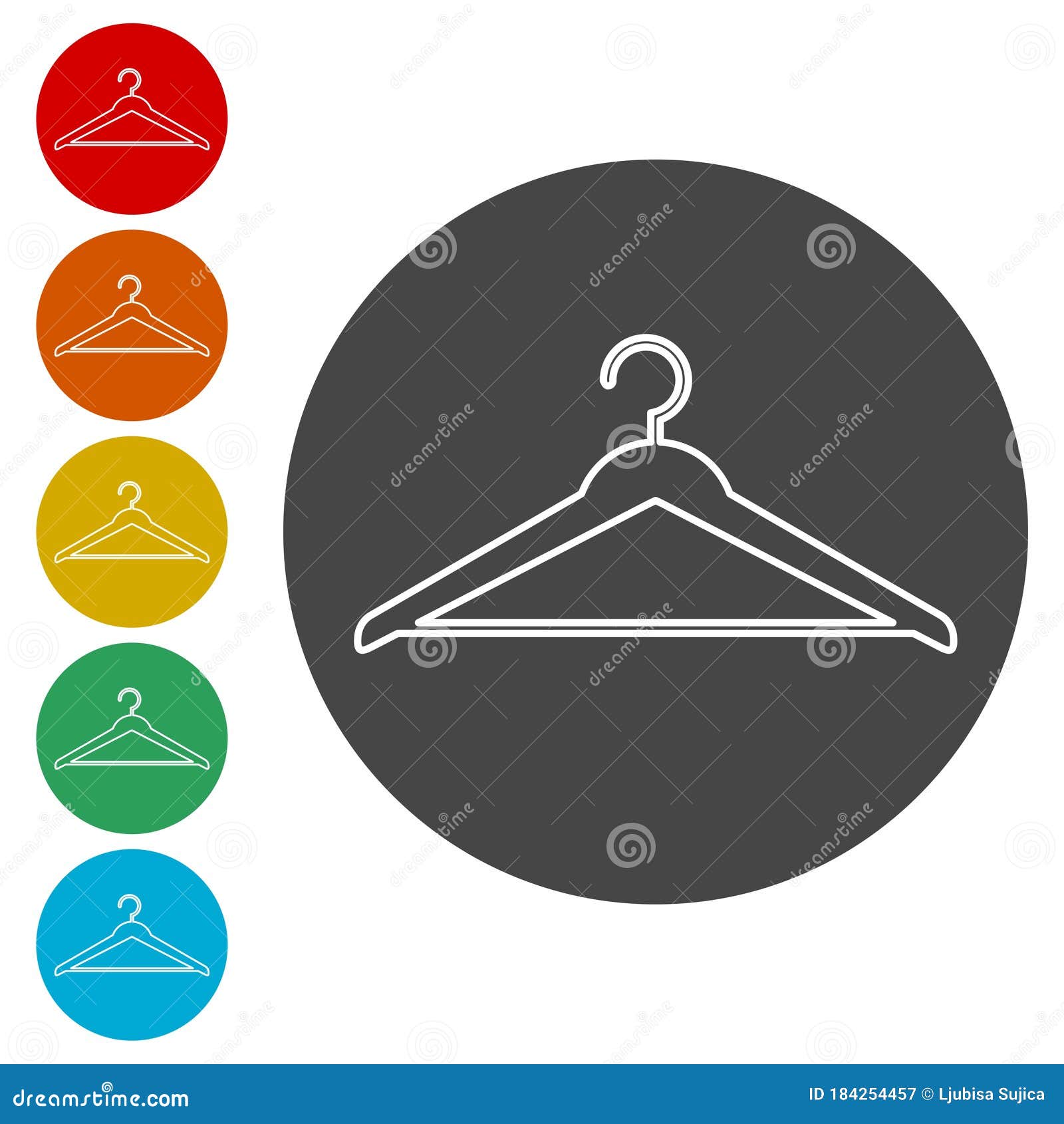 Hanger Sign Icon, Cloakroom Symbol Stock Vector - Illustration of ...