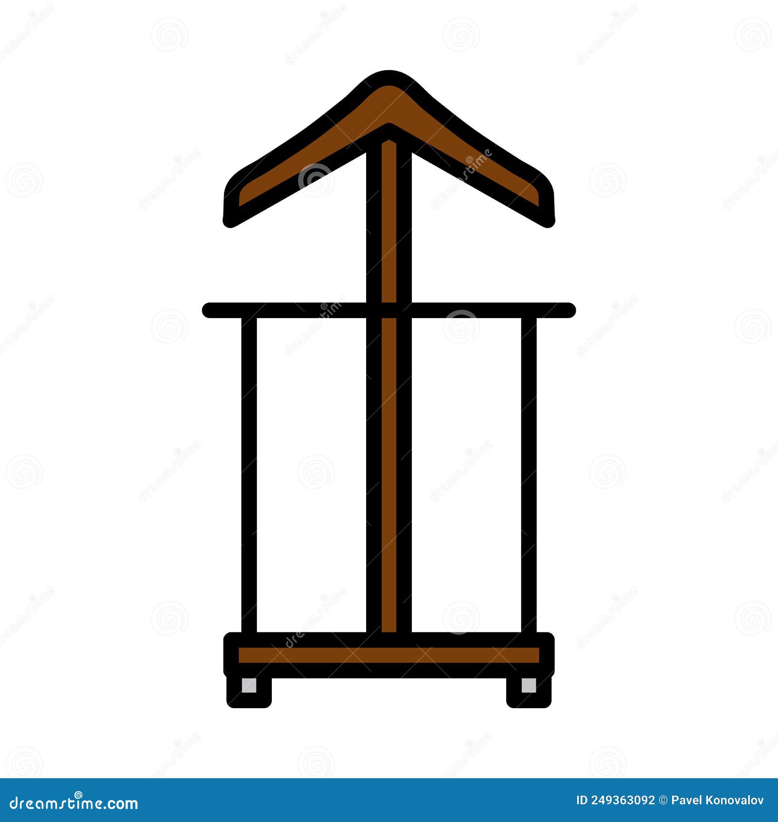 Hanger Stand Icon stock vector. Illustration of design - 249363092